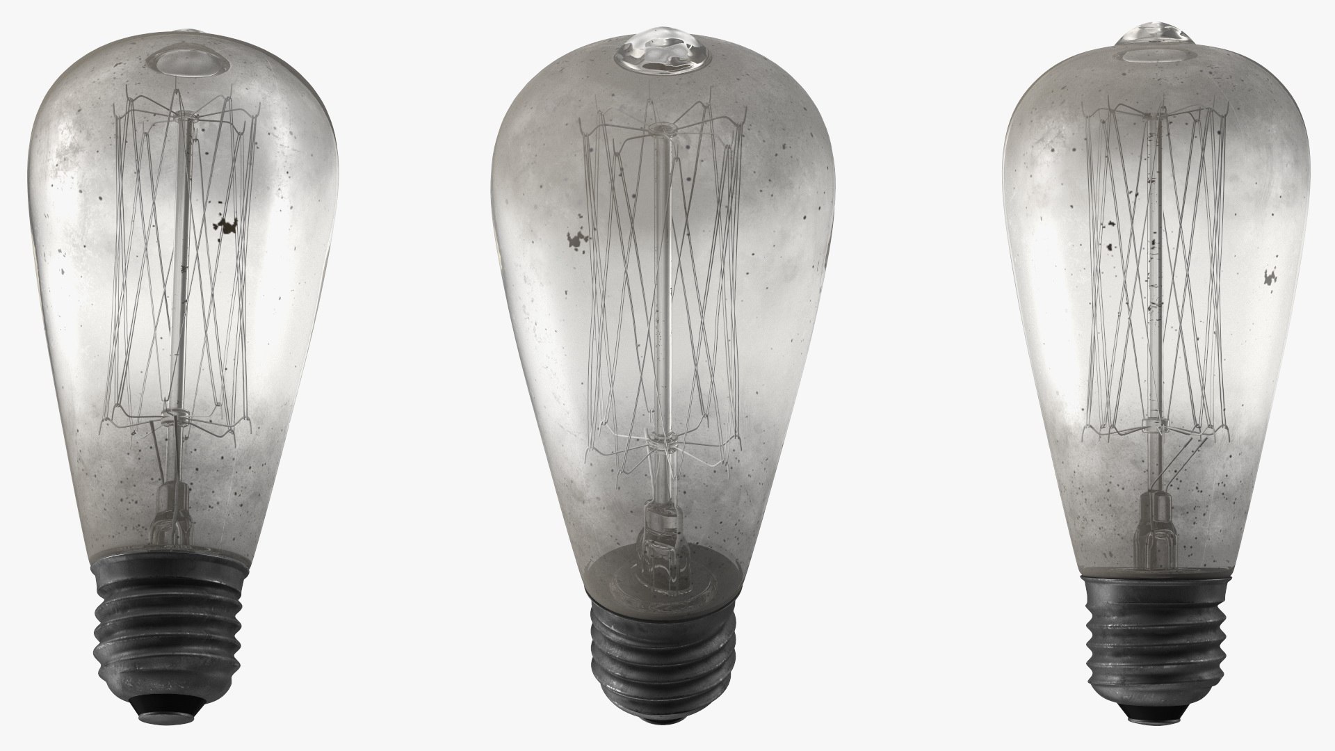 Old Dusty Edison Light Bulb 3D Model - TurboSquid 2121163