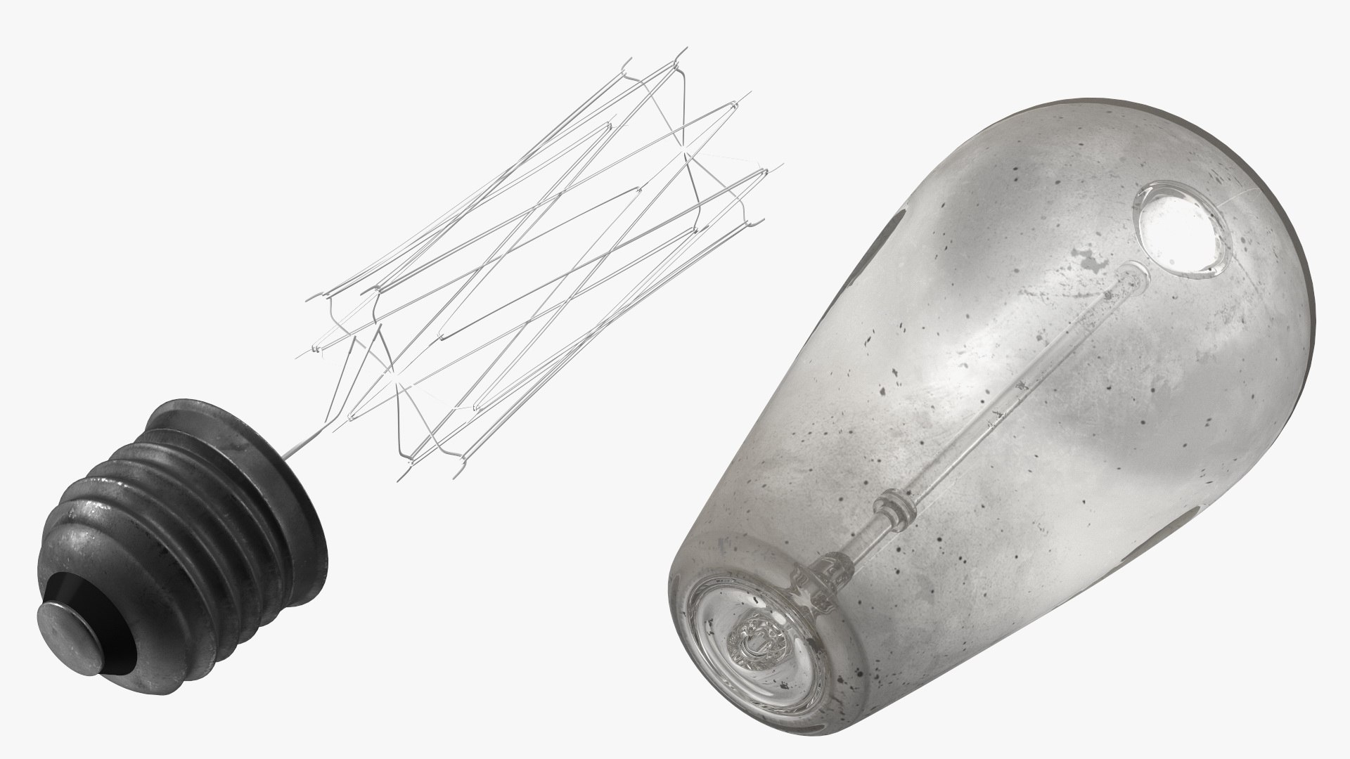 Old Dusty Edison Light Bulb 3D Model - TurboSquid 2121163