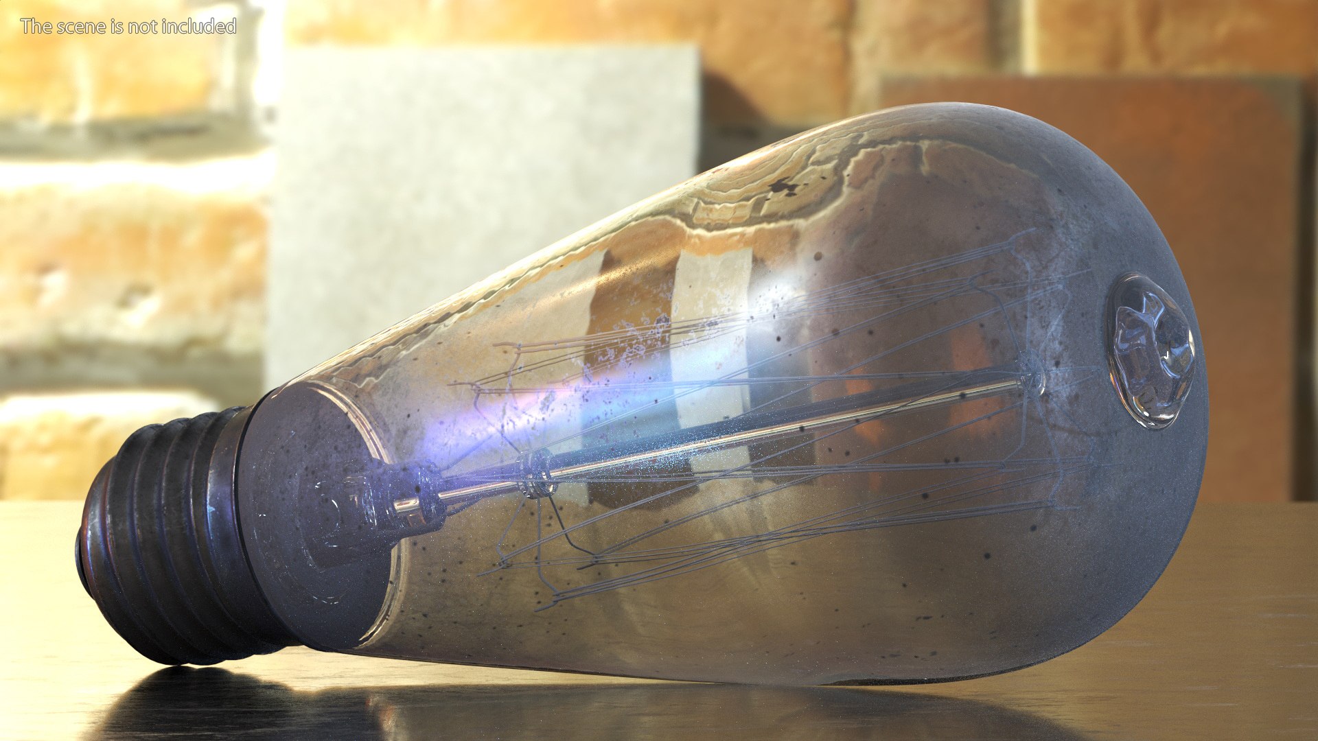 Old Dusty Edison Light Bulb 3D Model - TurboSquid 2121163