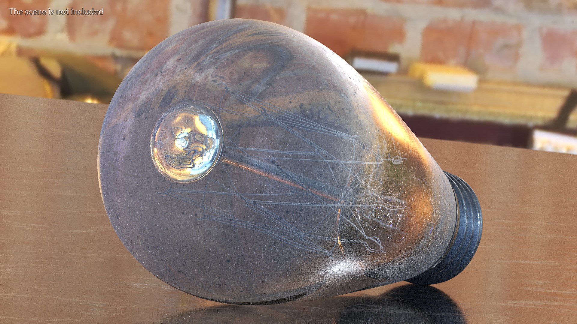 Old Dusty Edison Light Bulb 3D Model - TurboSquid 2121163