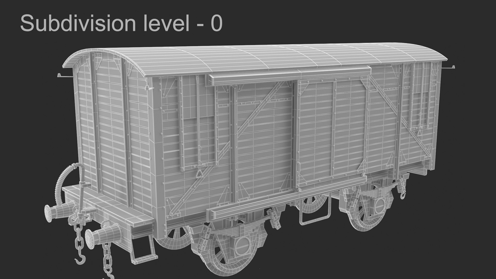 Wooden Train Carriage Model - TurboSquid 1716888