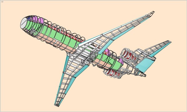 tupolev tu-334 transport aircraft 3d 3ds