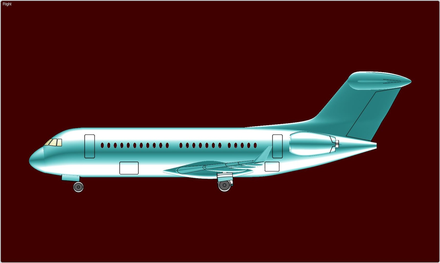 Tupolev Tu-334 Transport Aircraft 3d 3ds