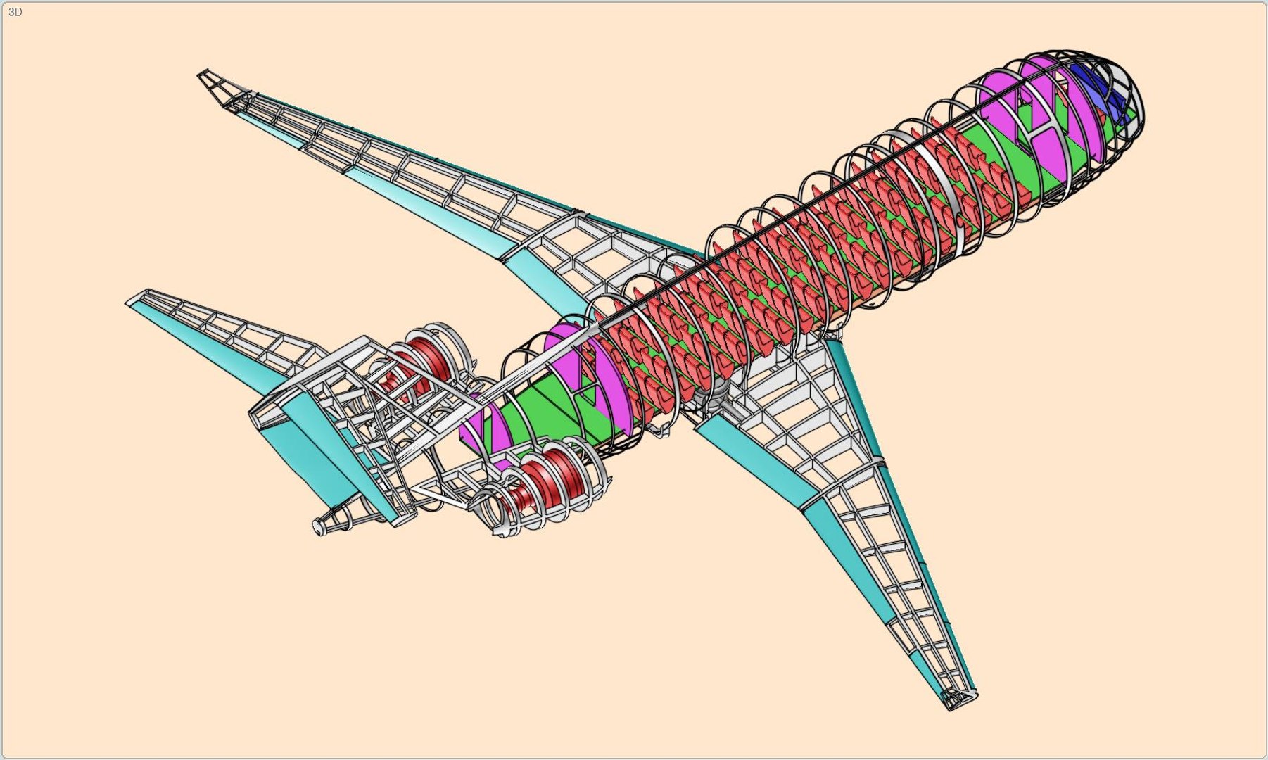 Tupolev Tu-334 Transport Aircraft 3d 3ds