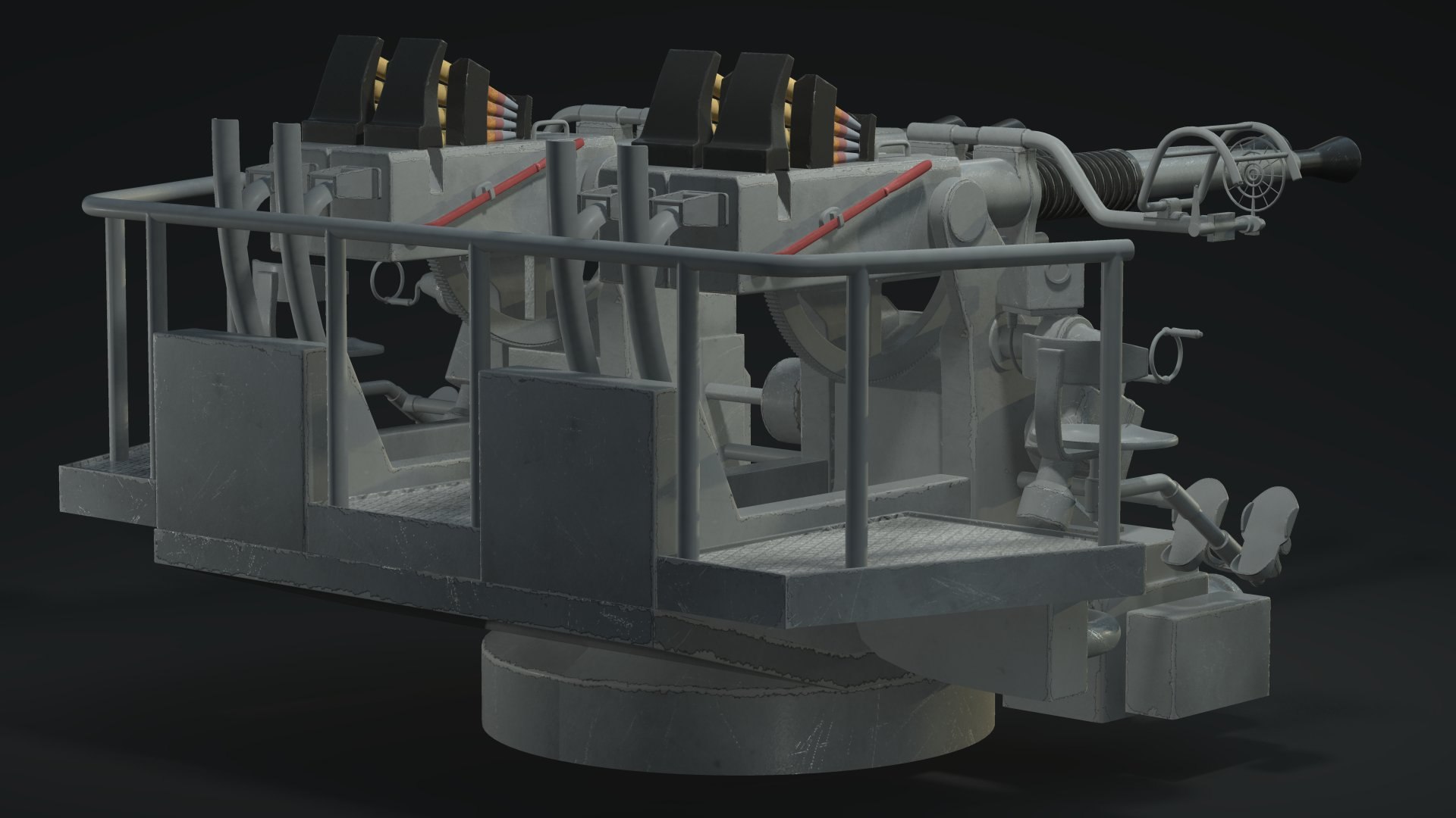 40mm Machine Gun Bofors 3d Ma