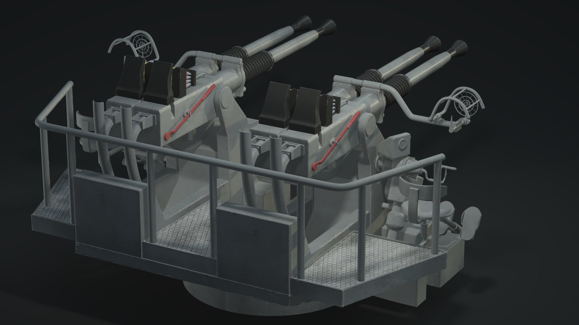 40mm Machine Gun Bofors 3d Ma