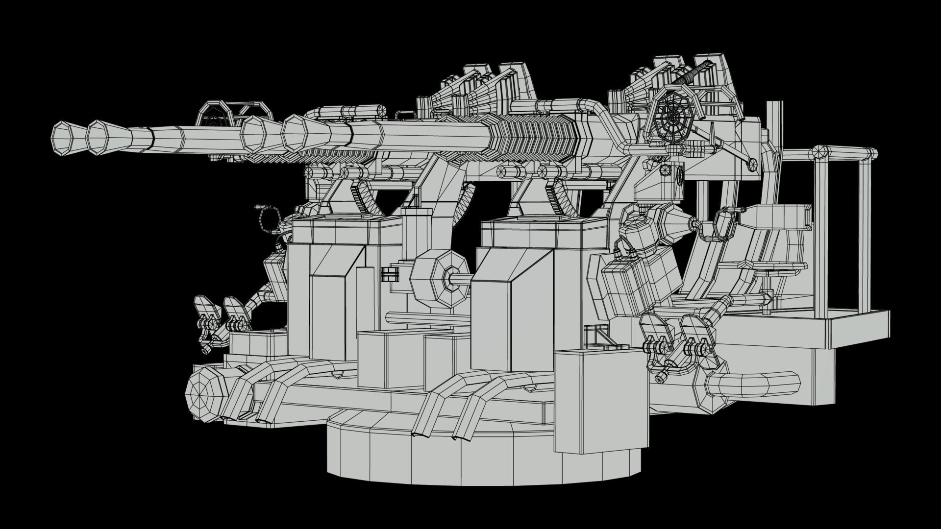 40mm Machine Gun Bofors 3d Ma
