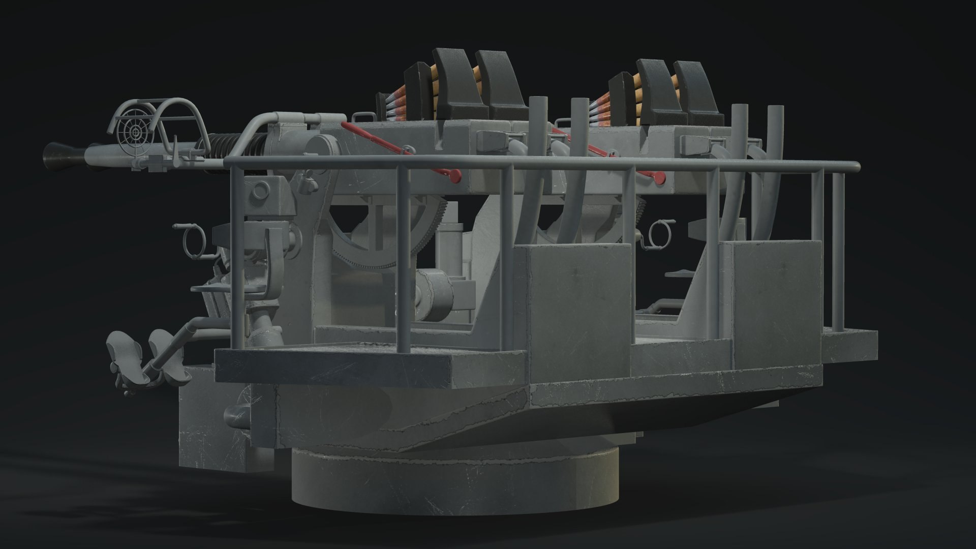 40mm Machine Gun Bofors 3d Ma