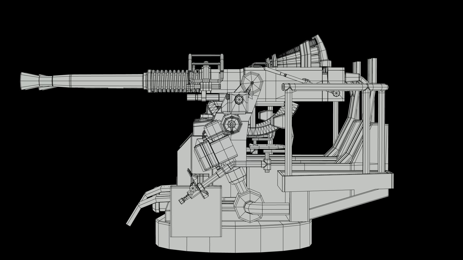 40mm Machine Gun Bofors 3d Ma