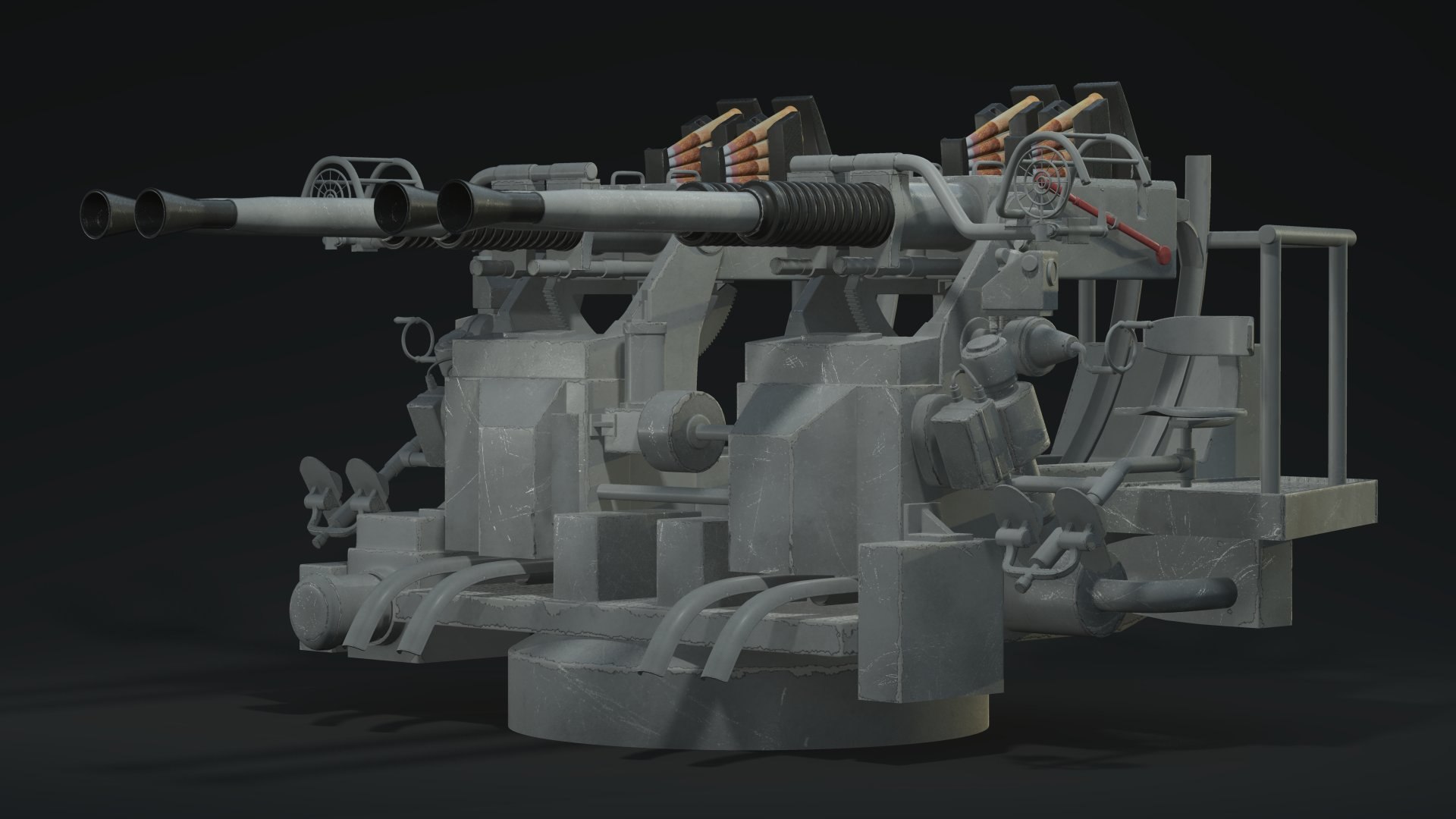 40mm Machine Gun Bofors 3d Ma