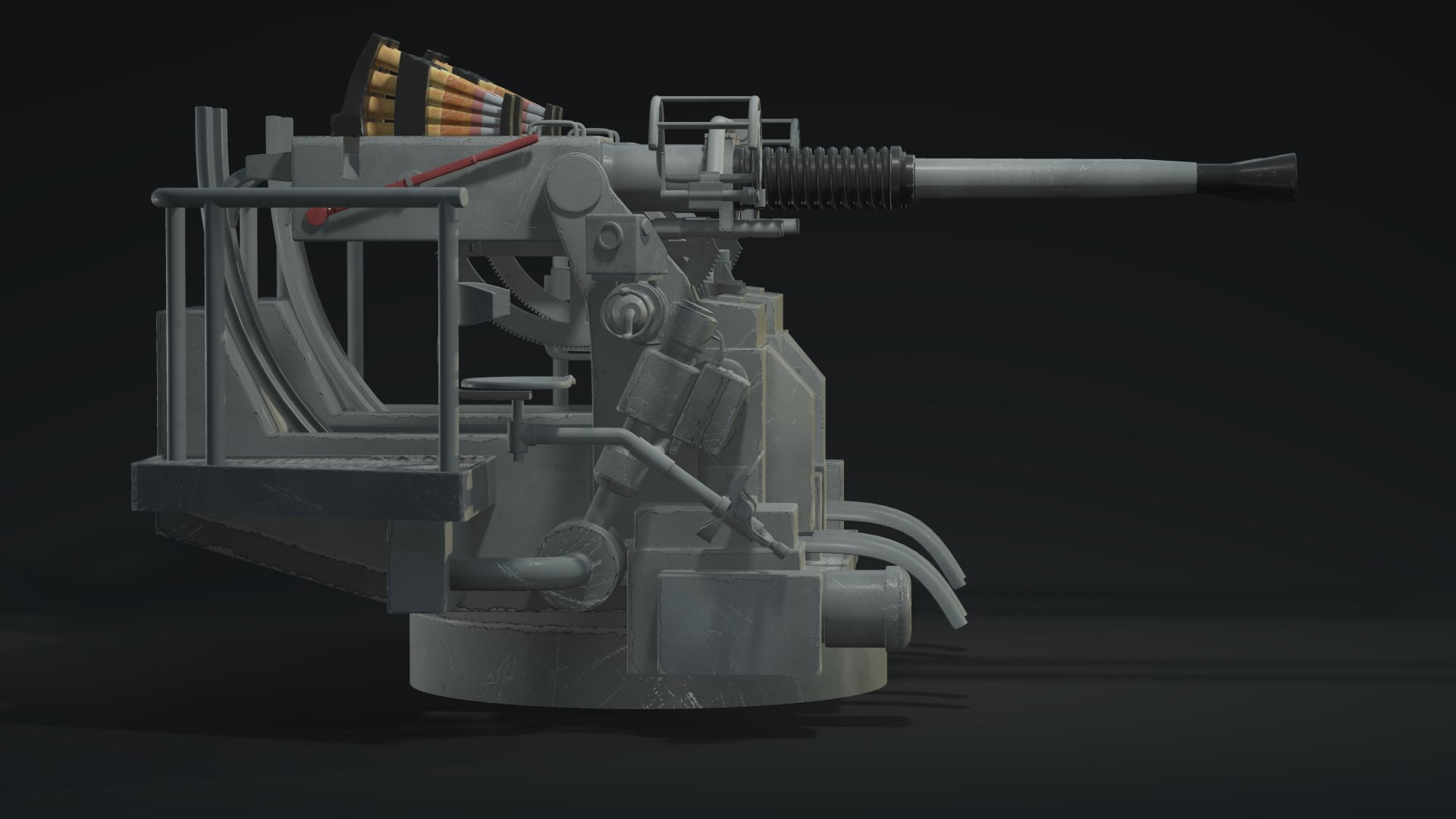 40mm Machine Gun Bofors 3d Ma