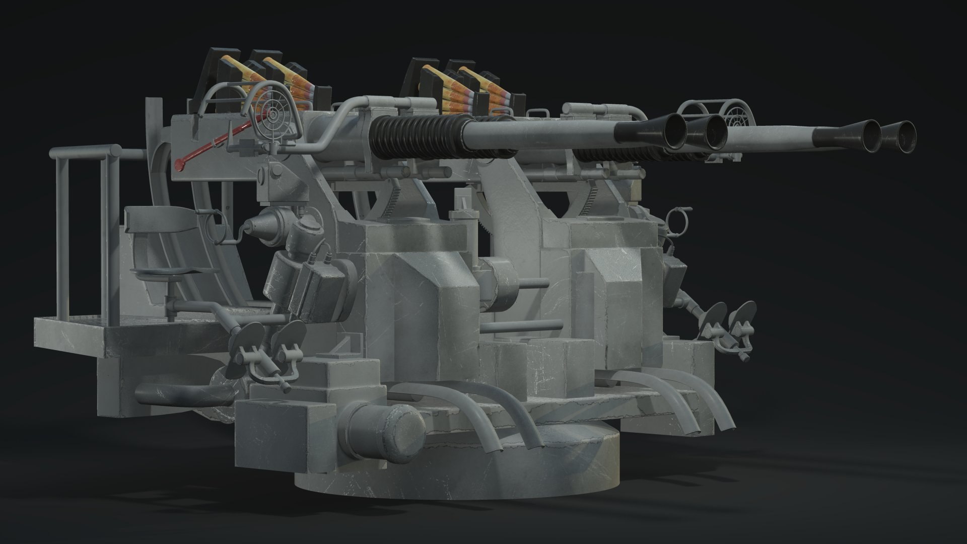 40mm Machine Gun Bofors 3d Ma