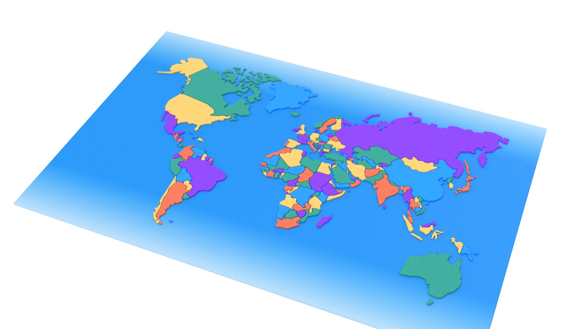 3D Stylized World Map Model - TurboSquid 2459516