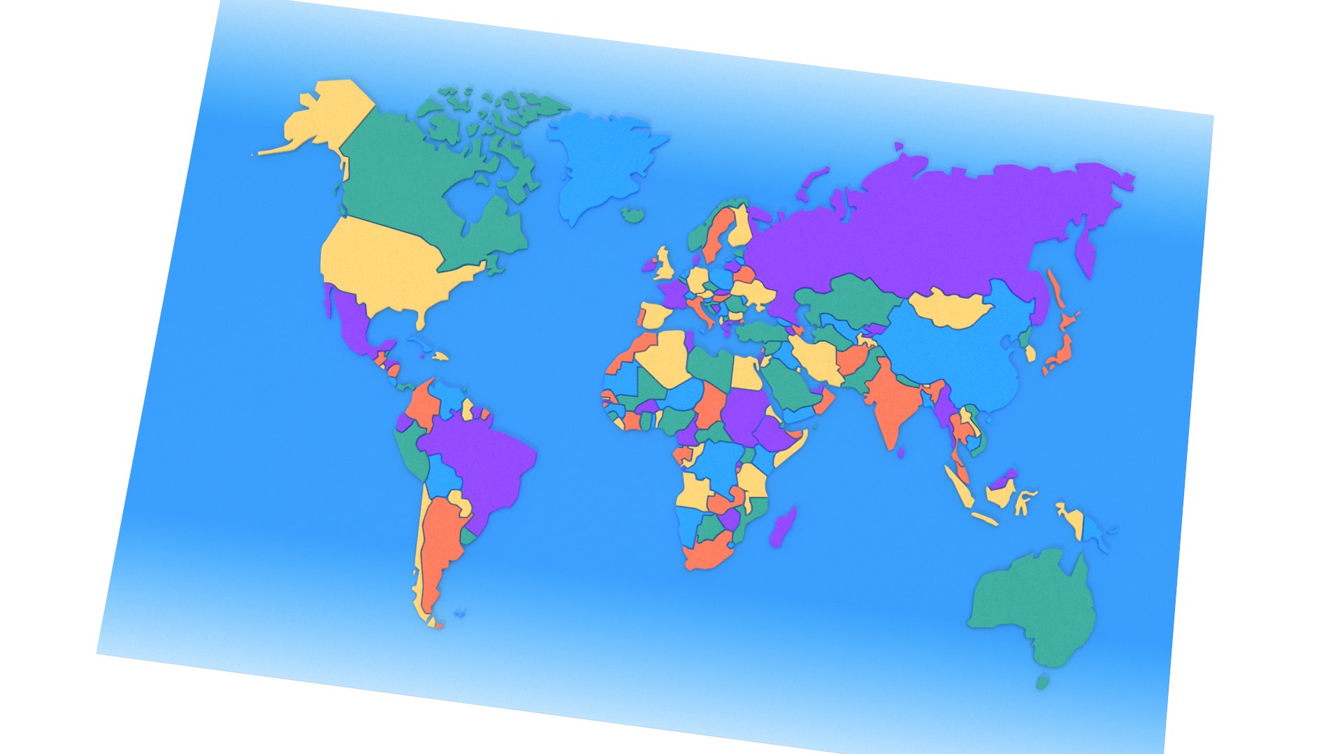 3D Stylized World Map Model - TurboSquid 2459516