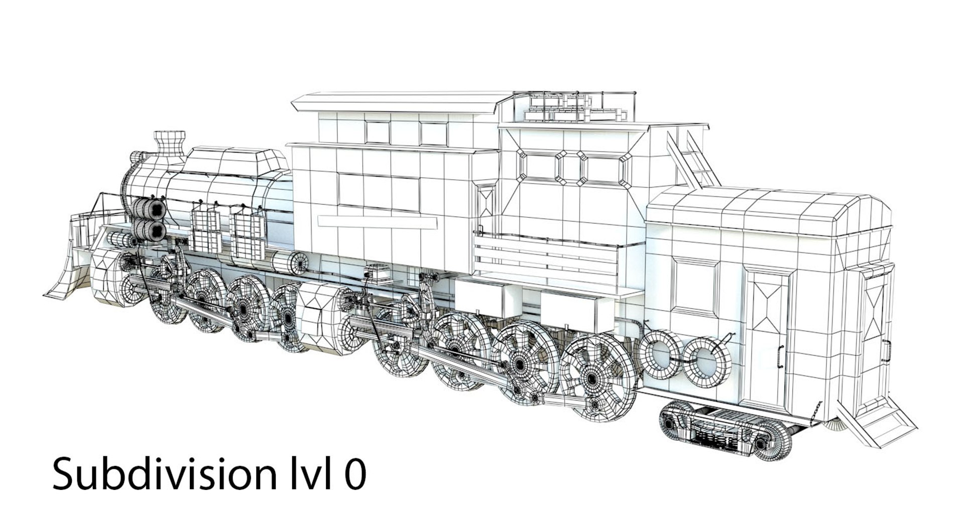 3D Locomotive Train - TurboSquid 1556260