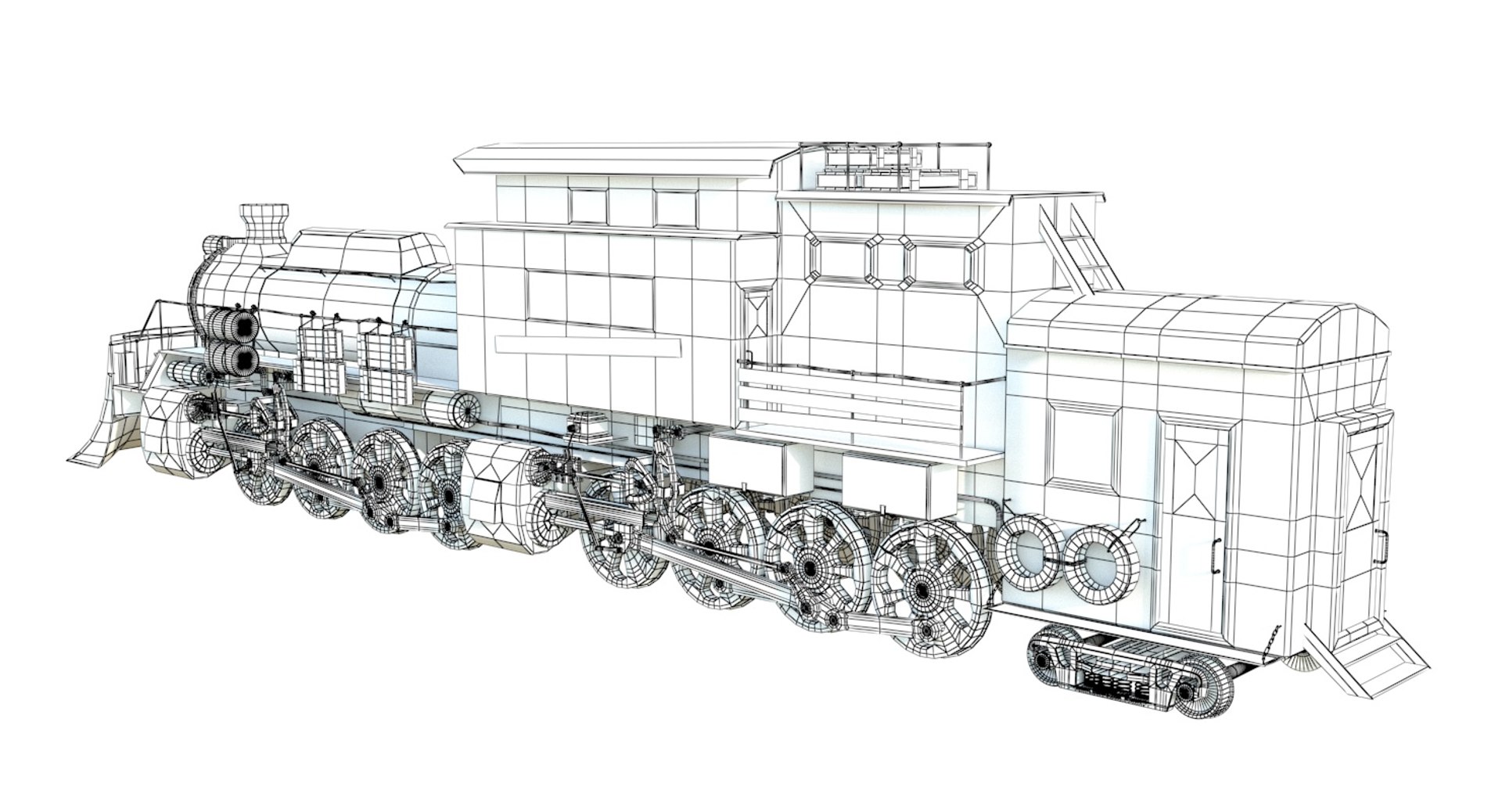 3D Locomotive Train - TurboSquid 1556260