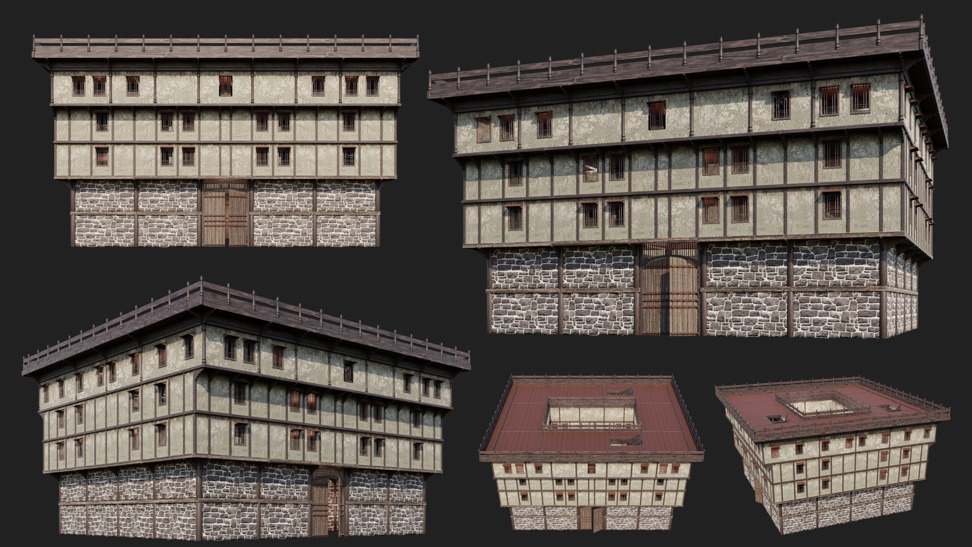 Medieval Castle 01 - 4K Textures Game Ready Low-poly 3D Model 3D Model ...