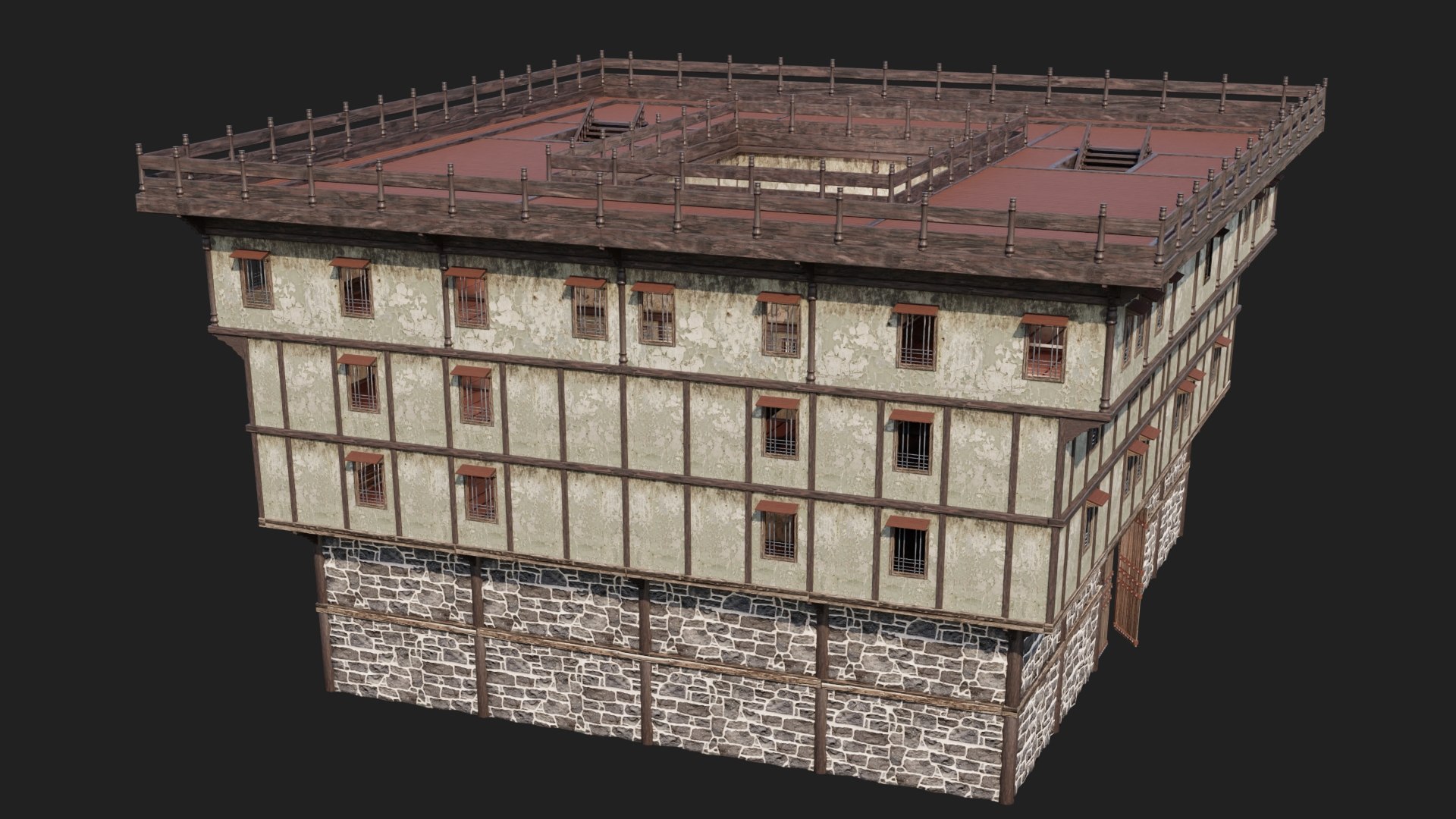 Medieval Castle 01 - 4K Textures Game Ready Low-poly 3D Model 3D Model ...