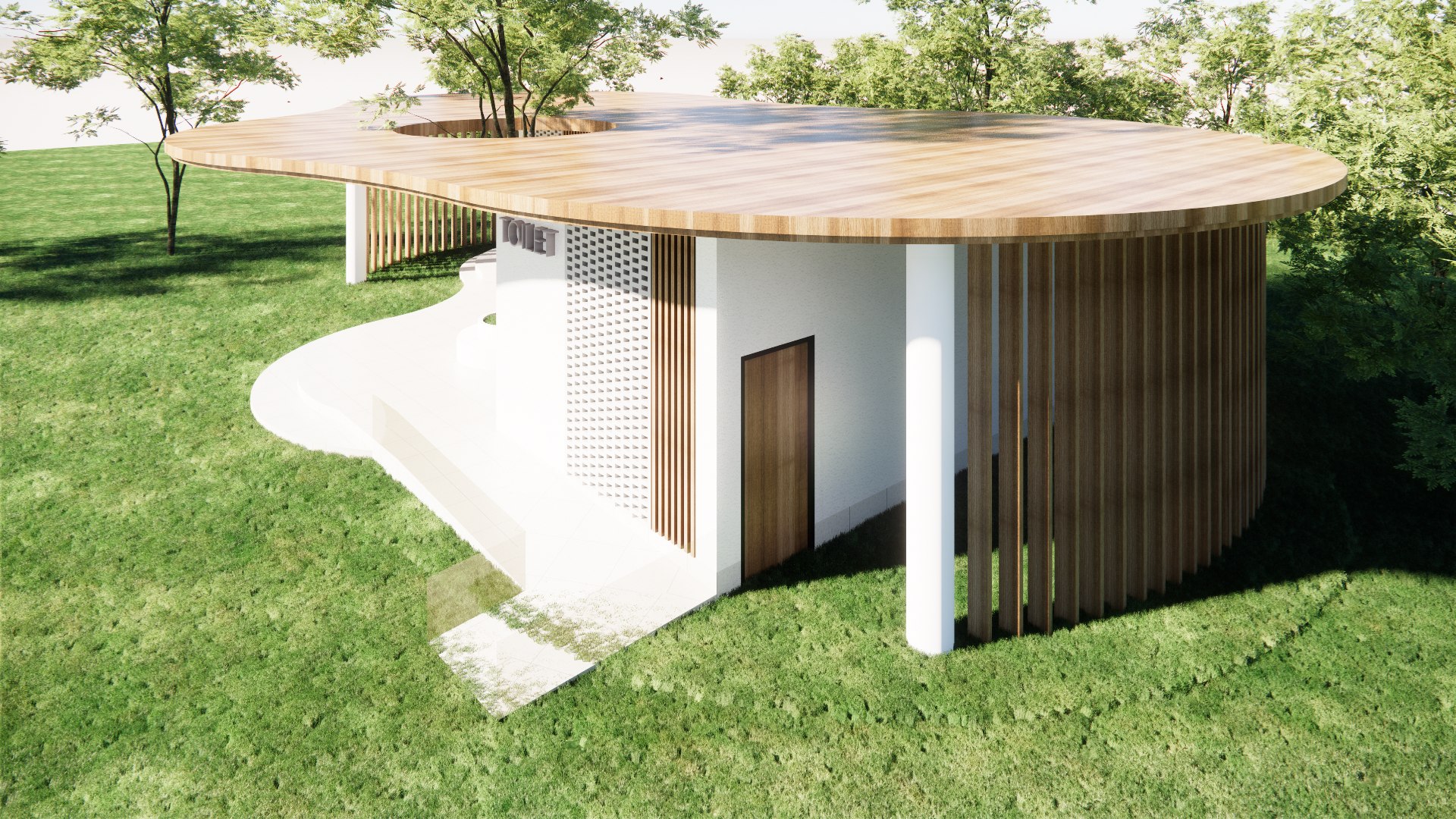 Public Restroom Building -B13 3D Model - TurboSquid 2463291