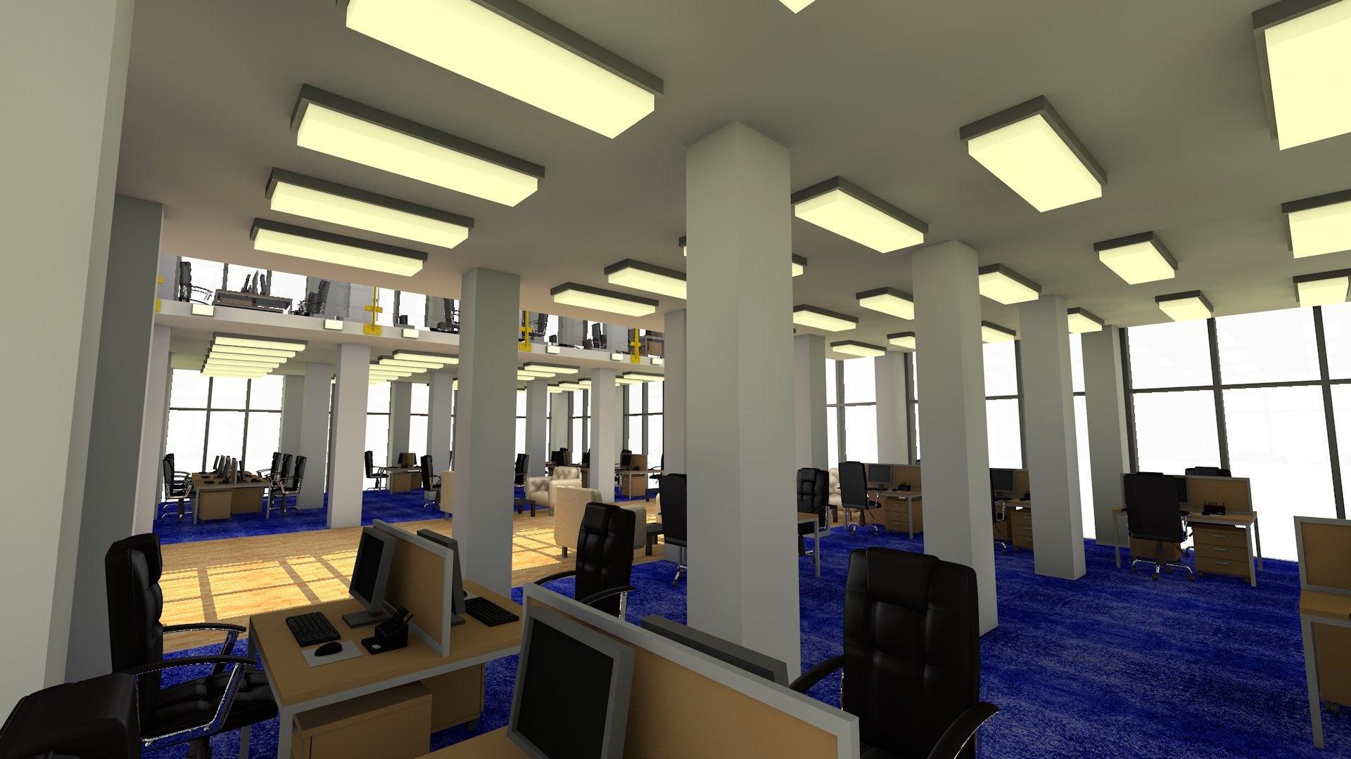 3D office building interior exterior - TurboSquid 1635629