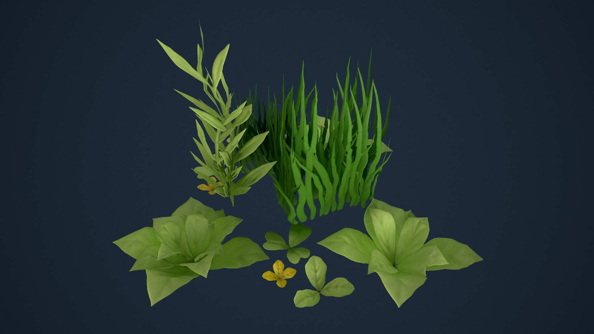 3D Stylized Grass Plants - TurboSquid 1981217
