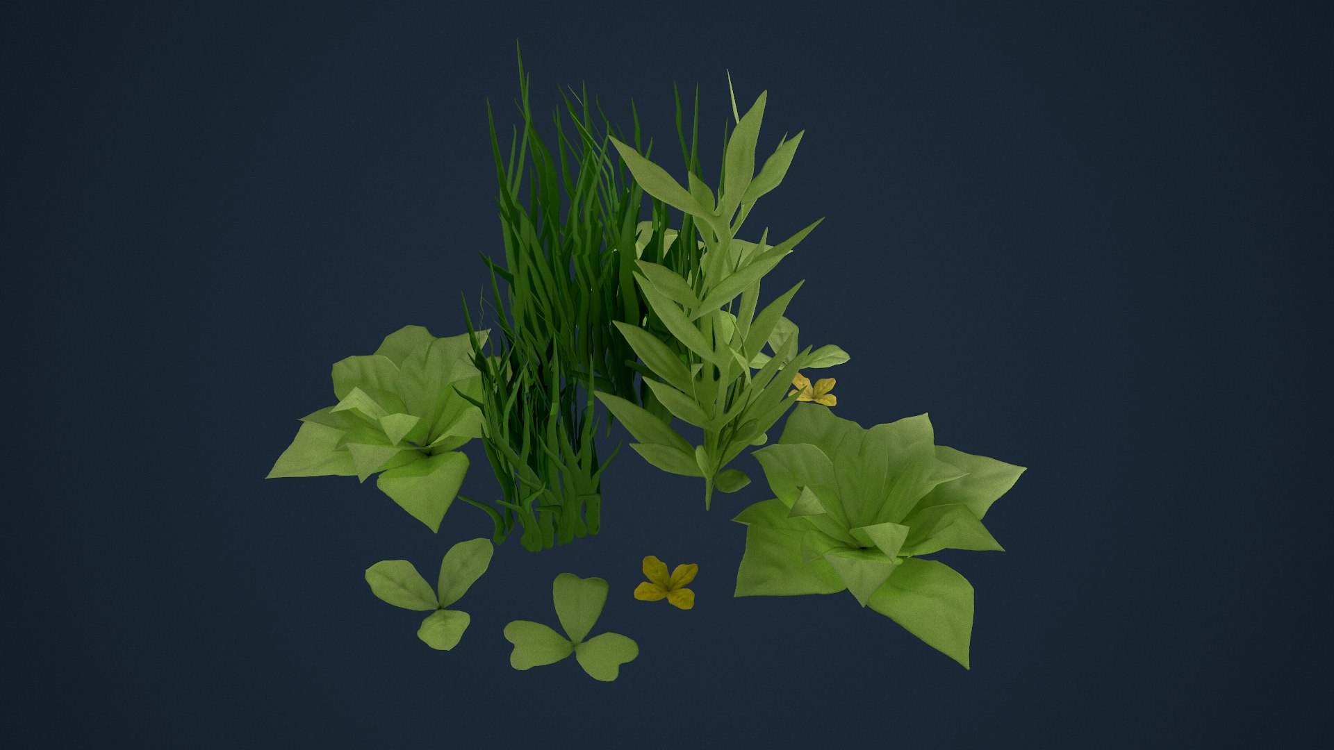 3D Stylized Grass Plants - TurboSquid 1981217
