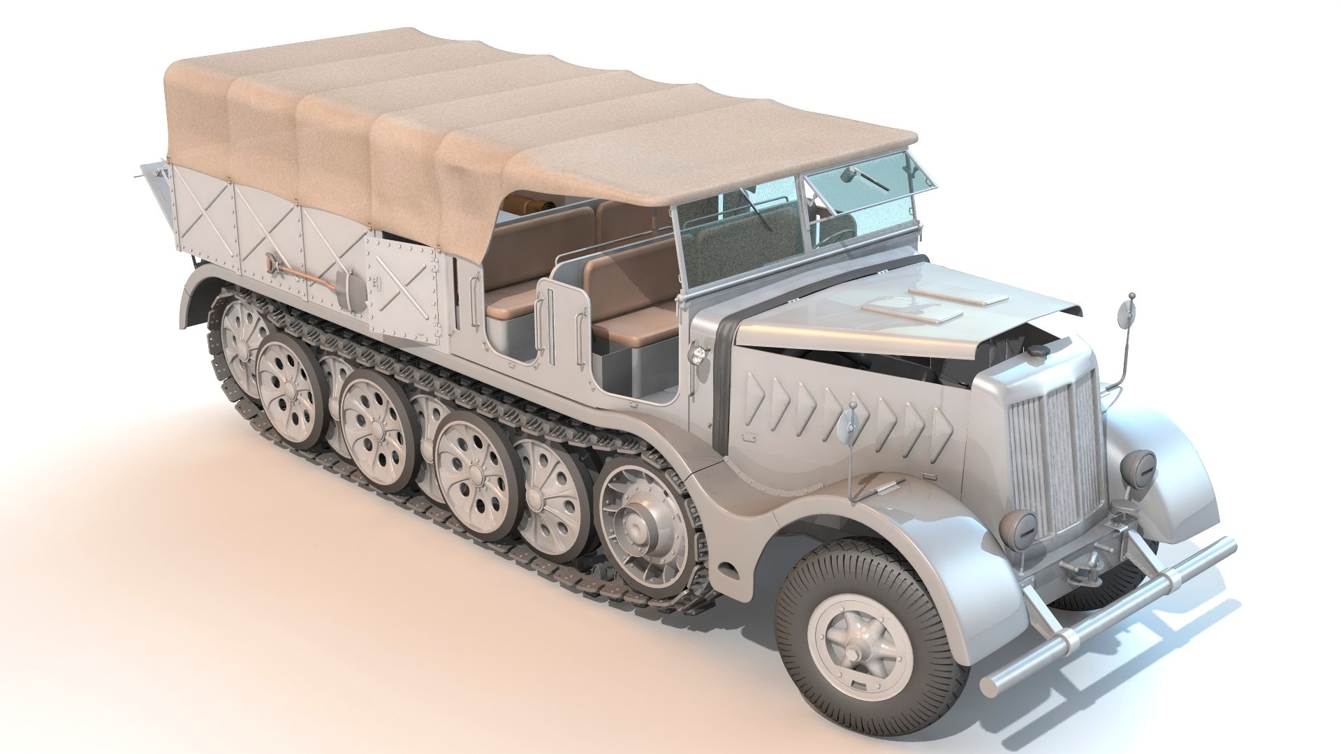 3D SdKfz9 FAMO Cargo Version - TurboSquid 2449832