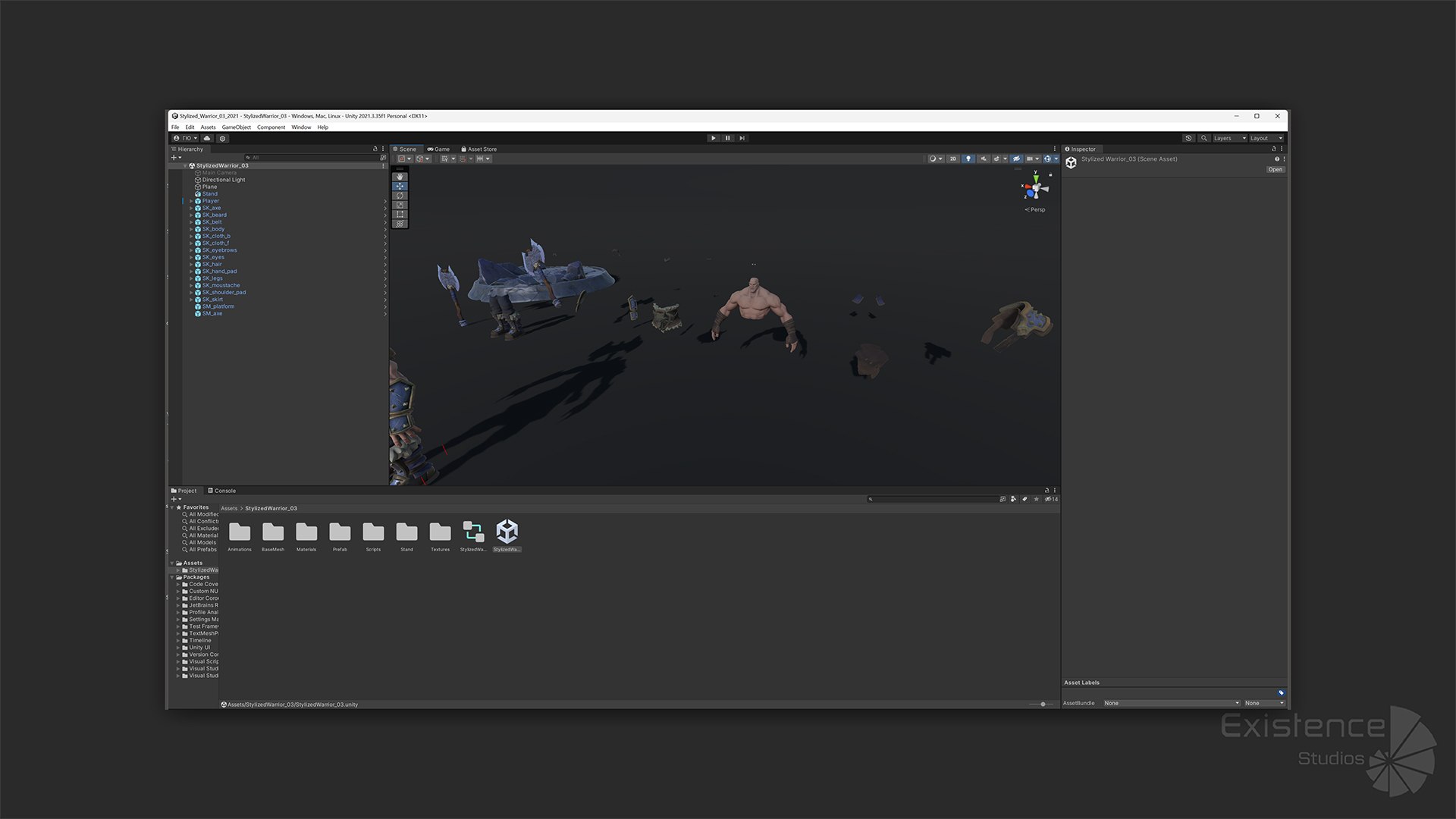 Stylized Warrior 03 - Heroes Fantasy Characters - Axe Medieval Heroes - 32 3D - TurboSquid 2201121