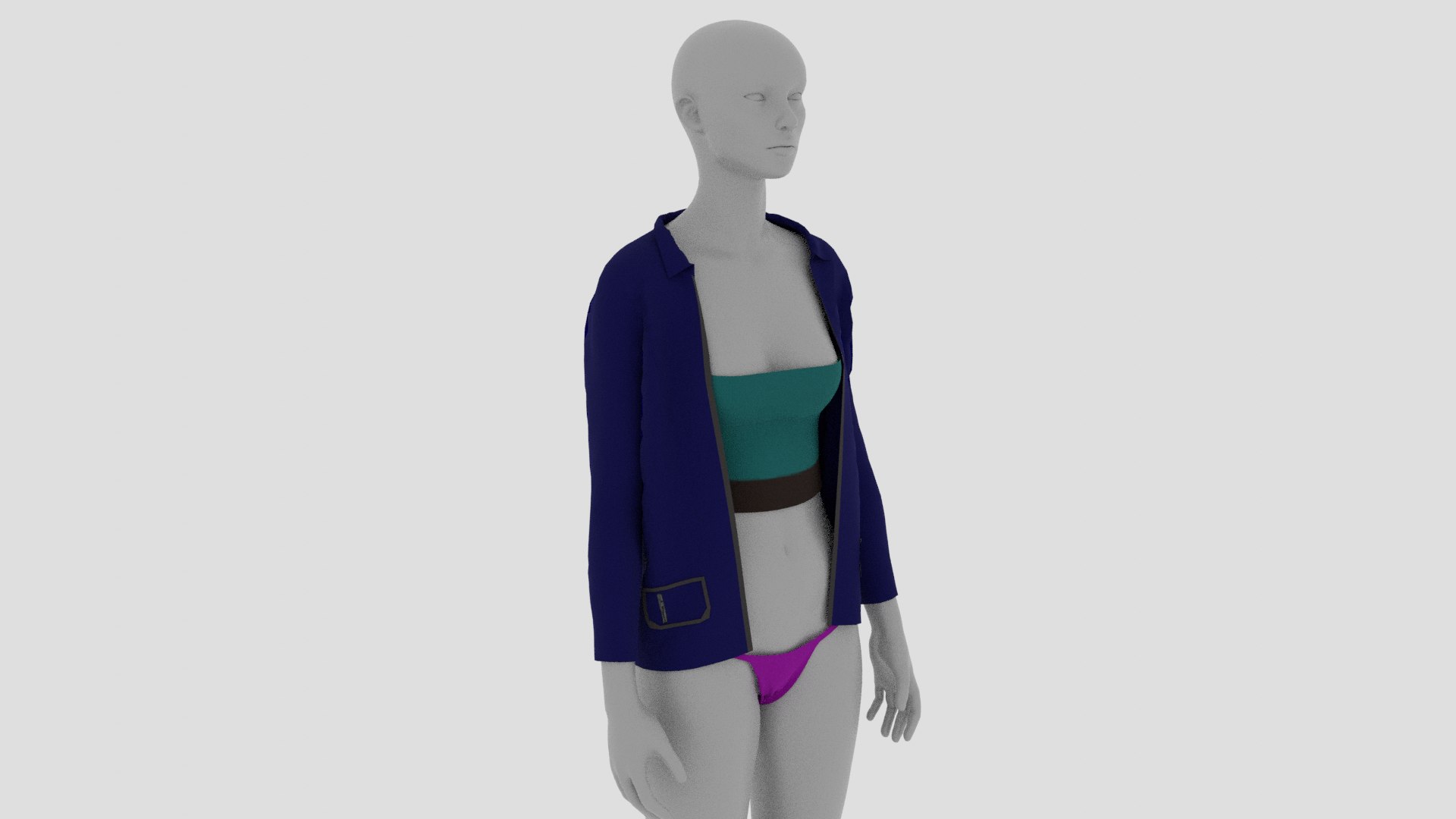 Womens Dress - Female Outfit Clothes 3D Model - TurboSquid 2007893