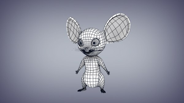 3d cartoon mouse model