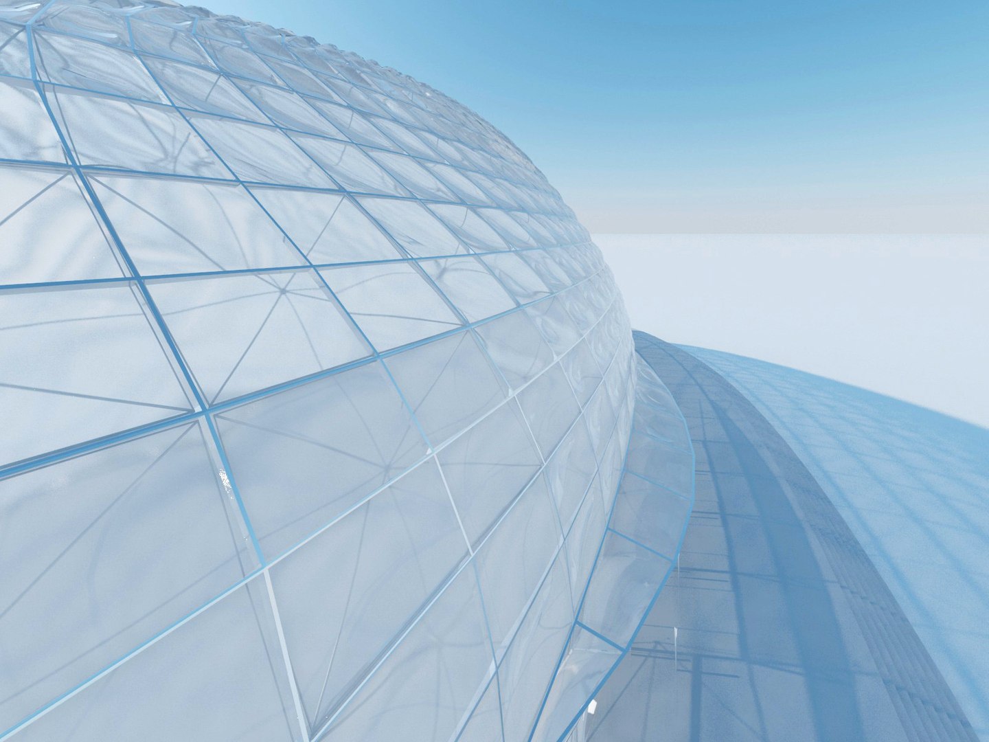 3d Dome Exhibition Hall Architectural