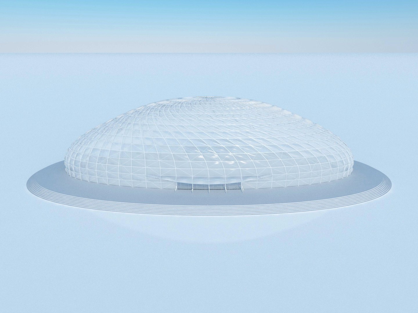 3d Dome Exhibition Hall Architectural