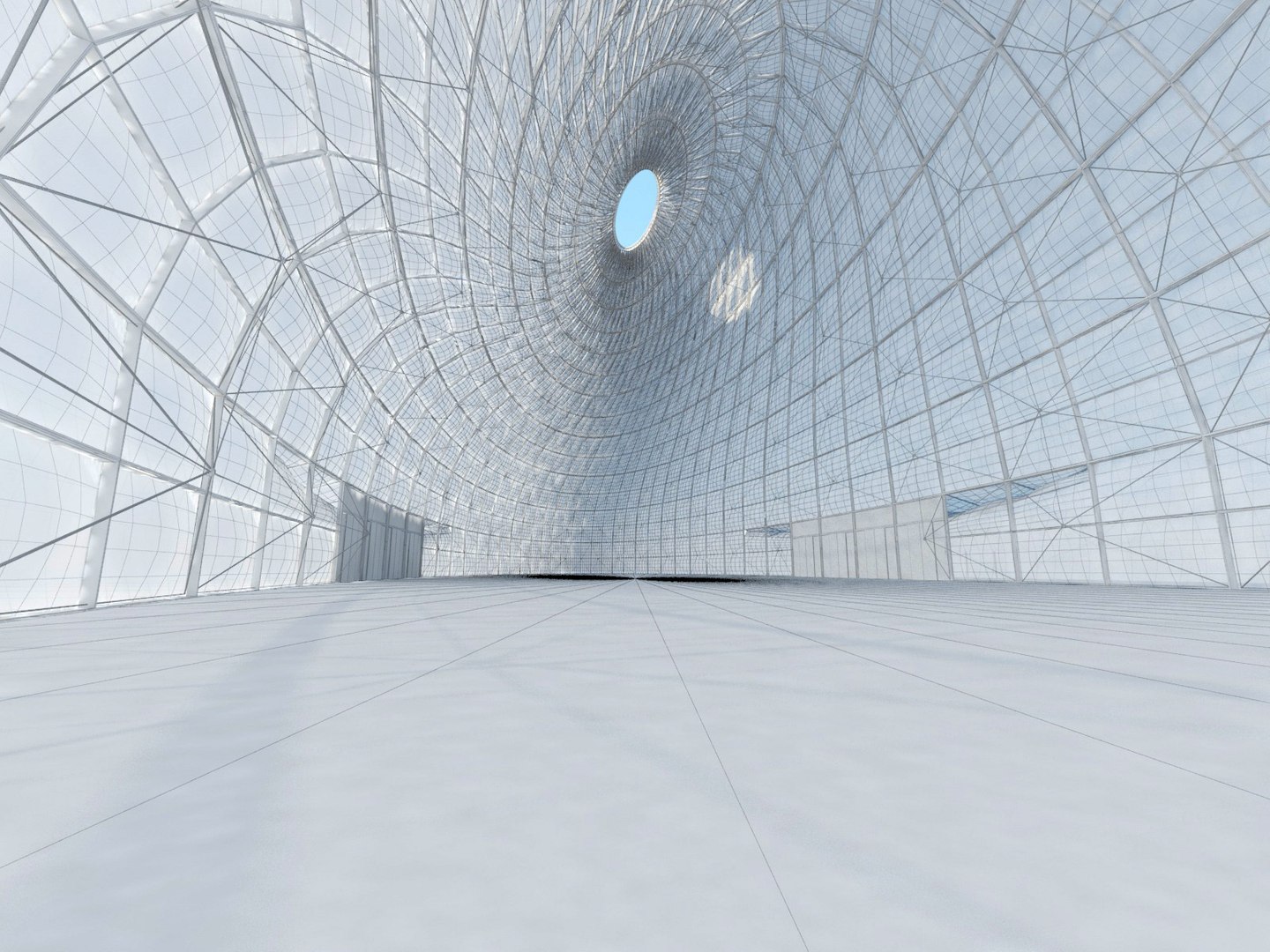 3d Dome Exhibition Hall Architectural