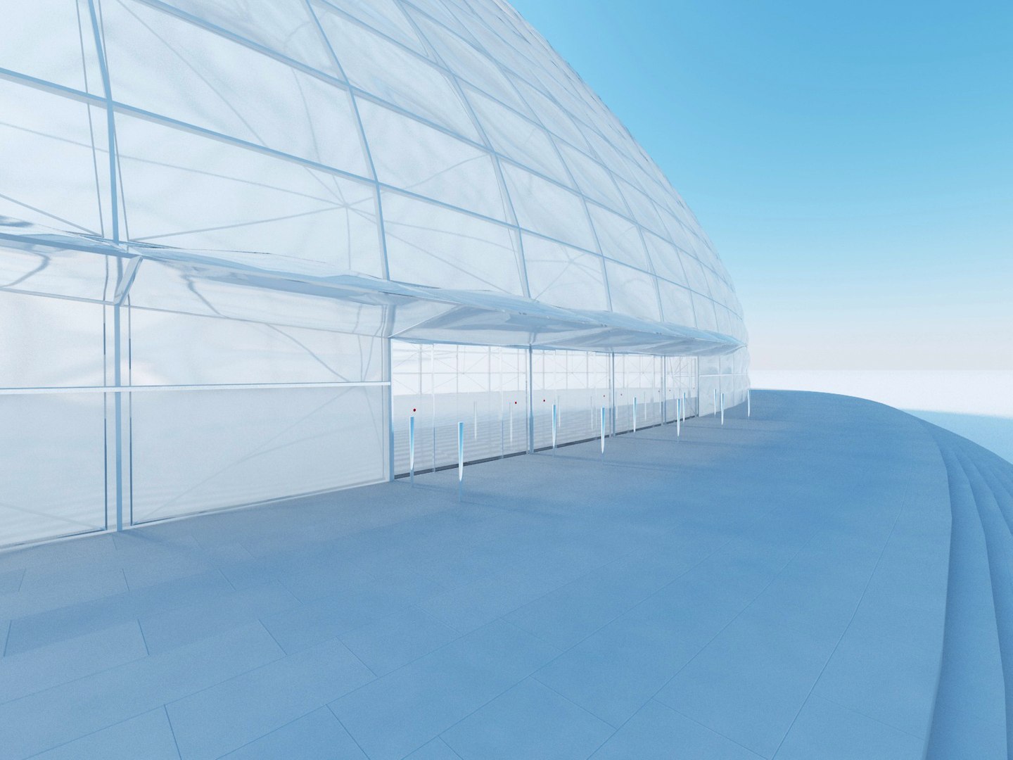 3d Dome Exhibition Hall Architectural