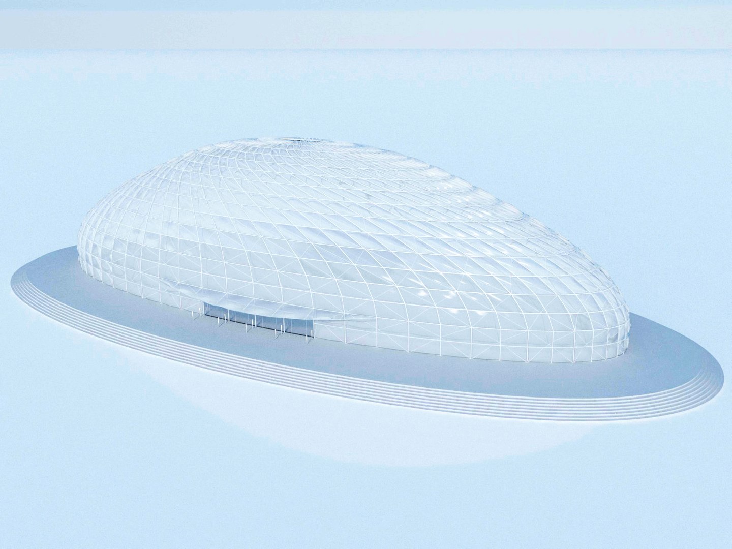 3d Dome Exhibition Hall Architectural