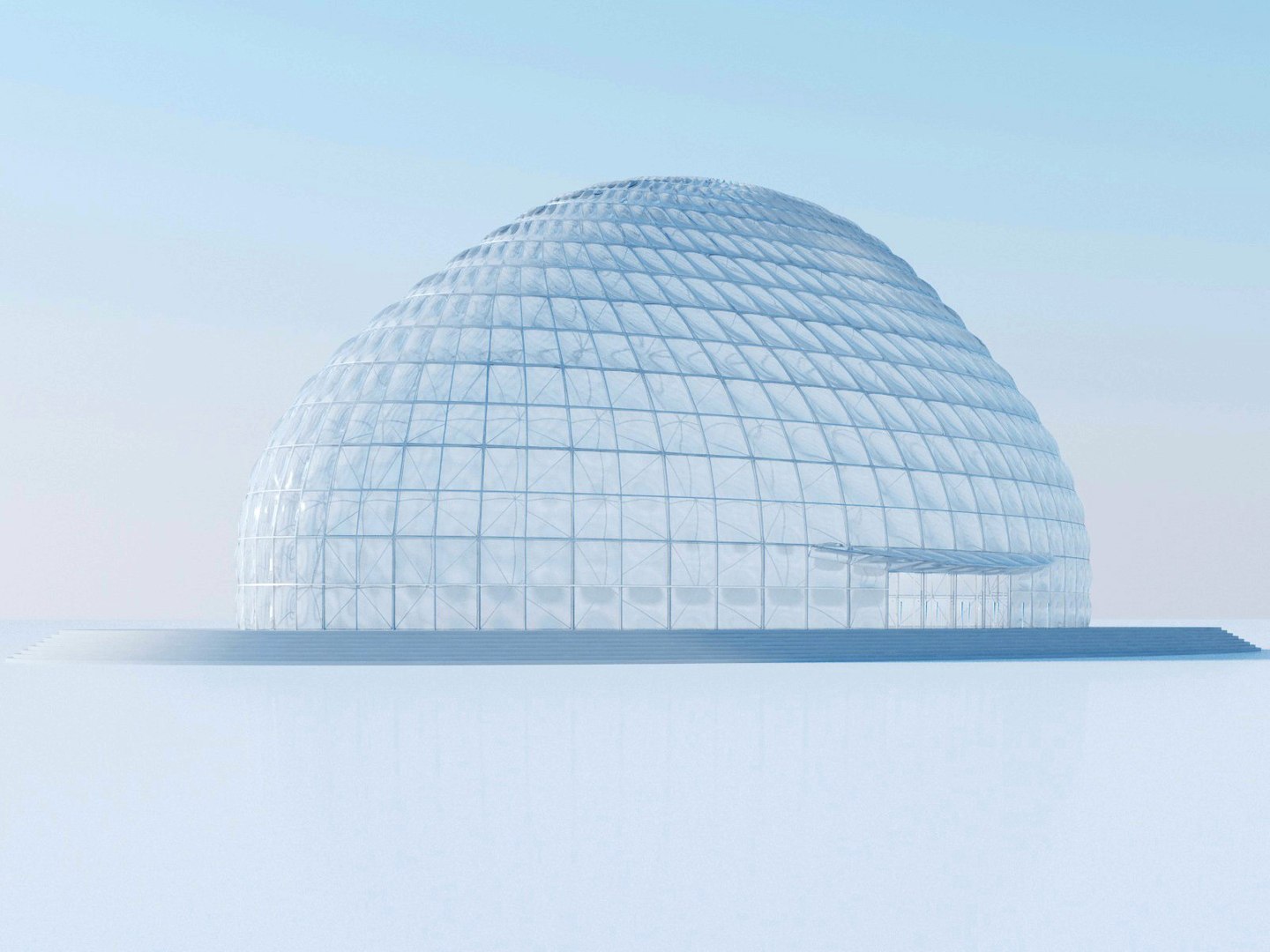 3d Dome Exhibition Hall Architectural