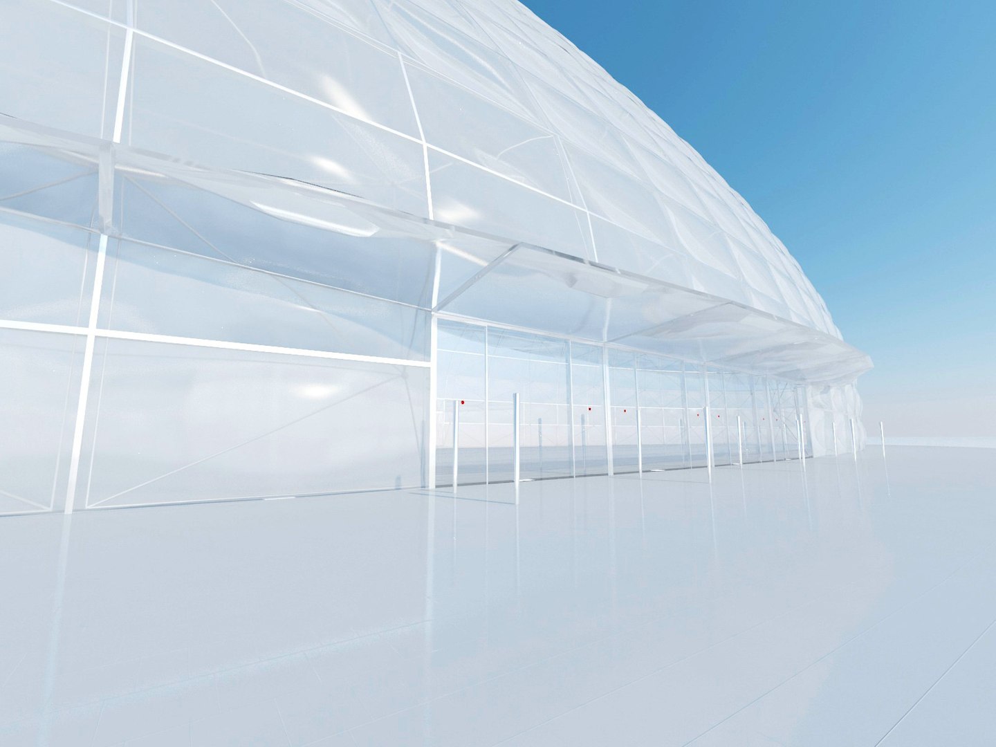 3d Dome Exhibition Hall Architectural