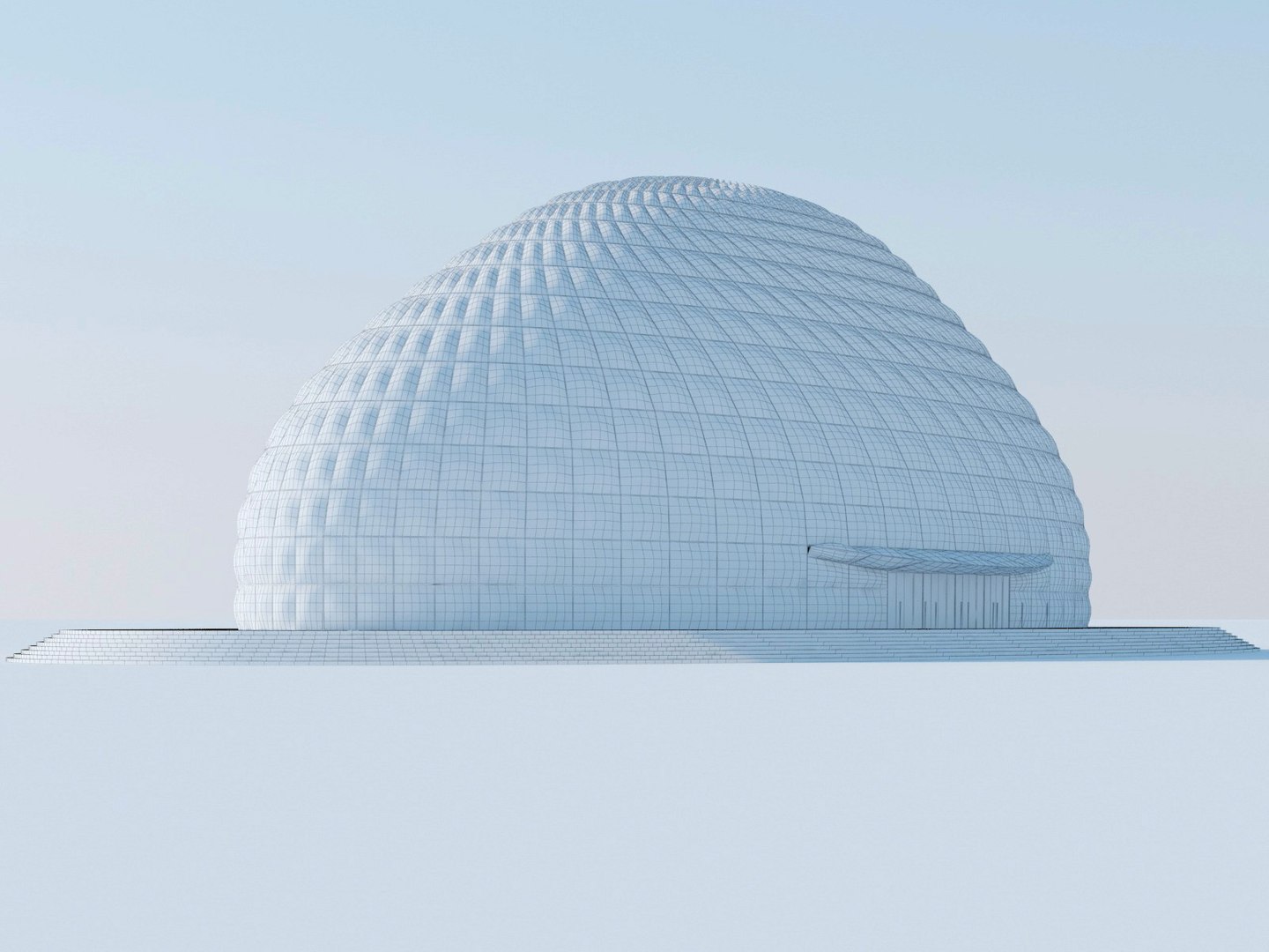 3d Dome Exhibition Hall Architectural