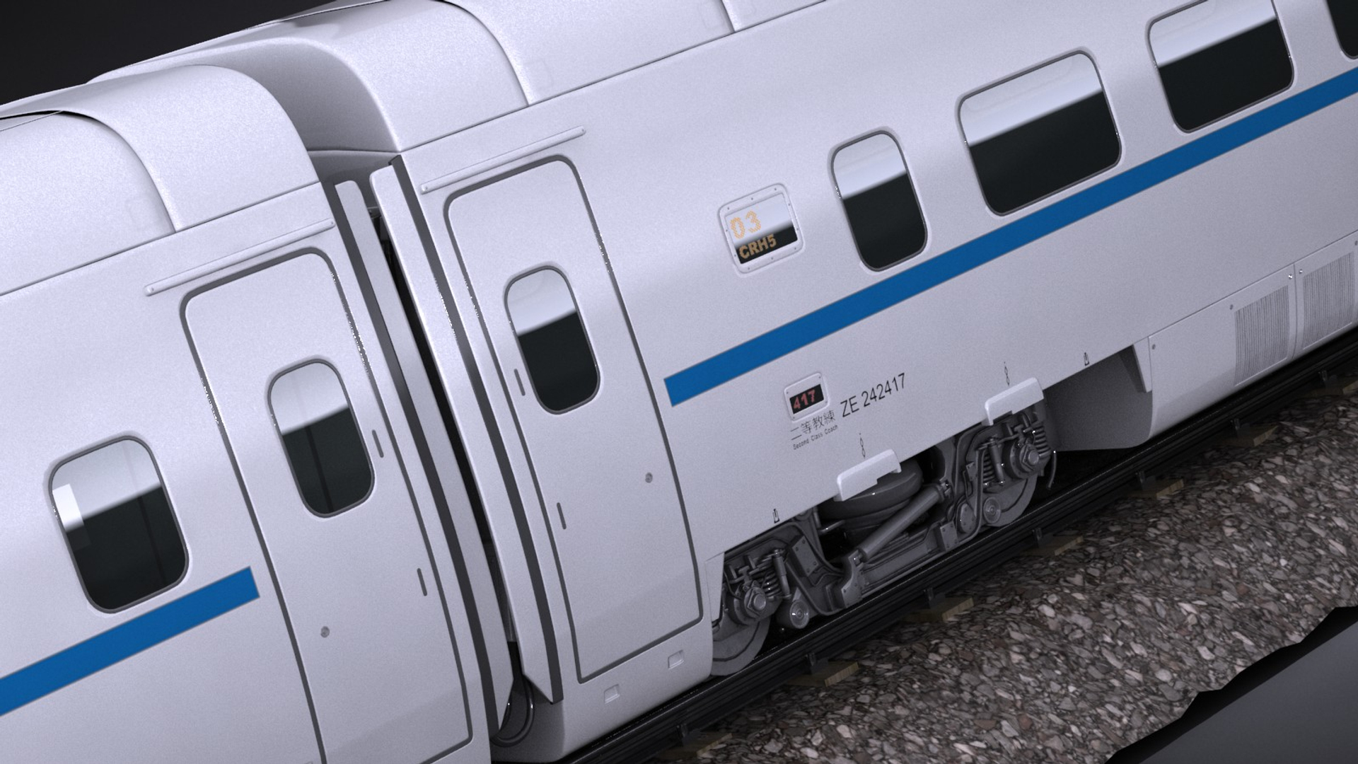 modelo 3d Tren de velocidad CRH5 - TurboSquid 1264862