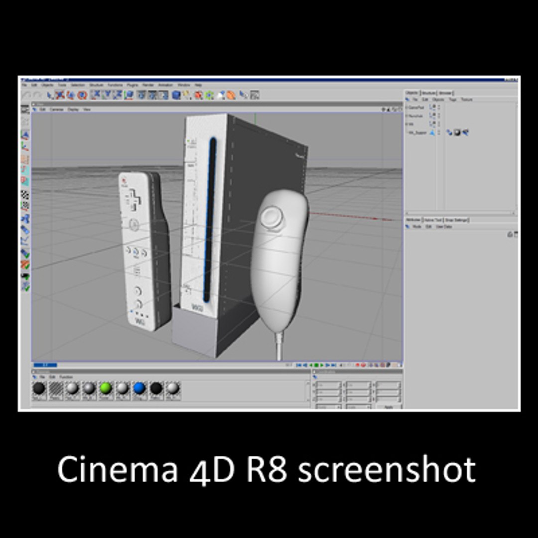 nintendo wii revolution 3d model