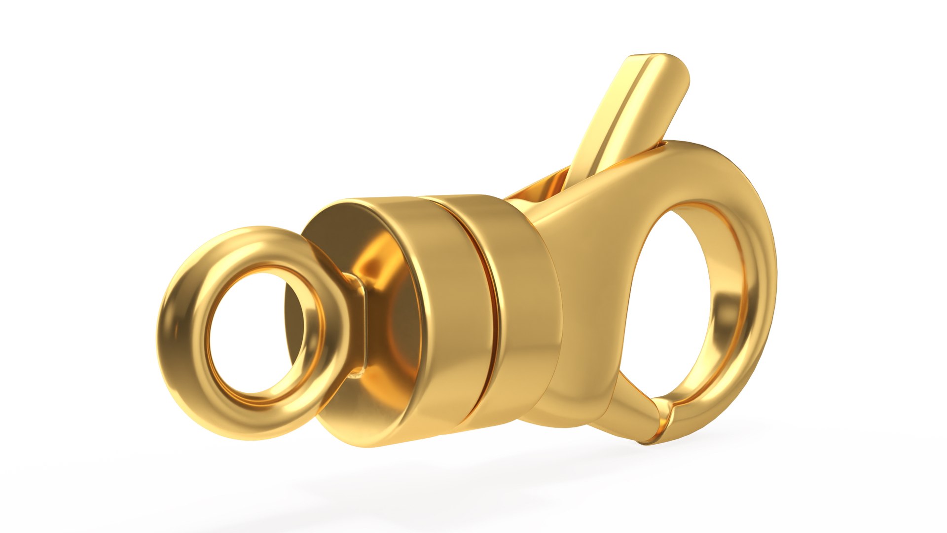 Lobster Claw Golden Bracelet Clasp 3D Model - TurboSquid 2123549