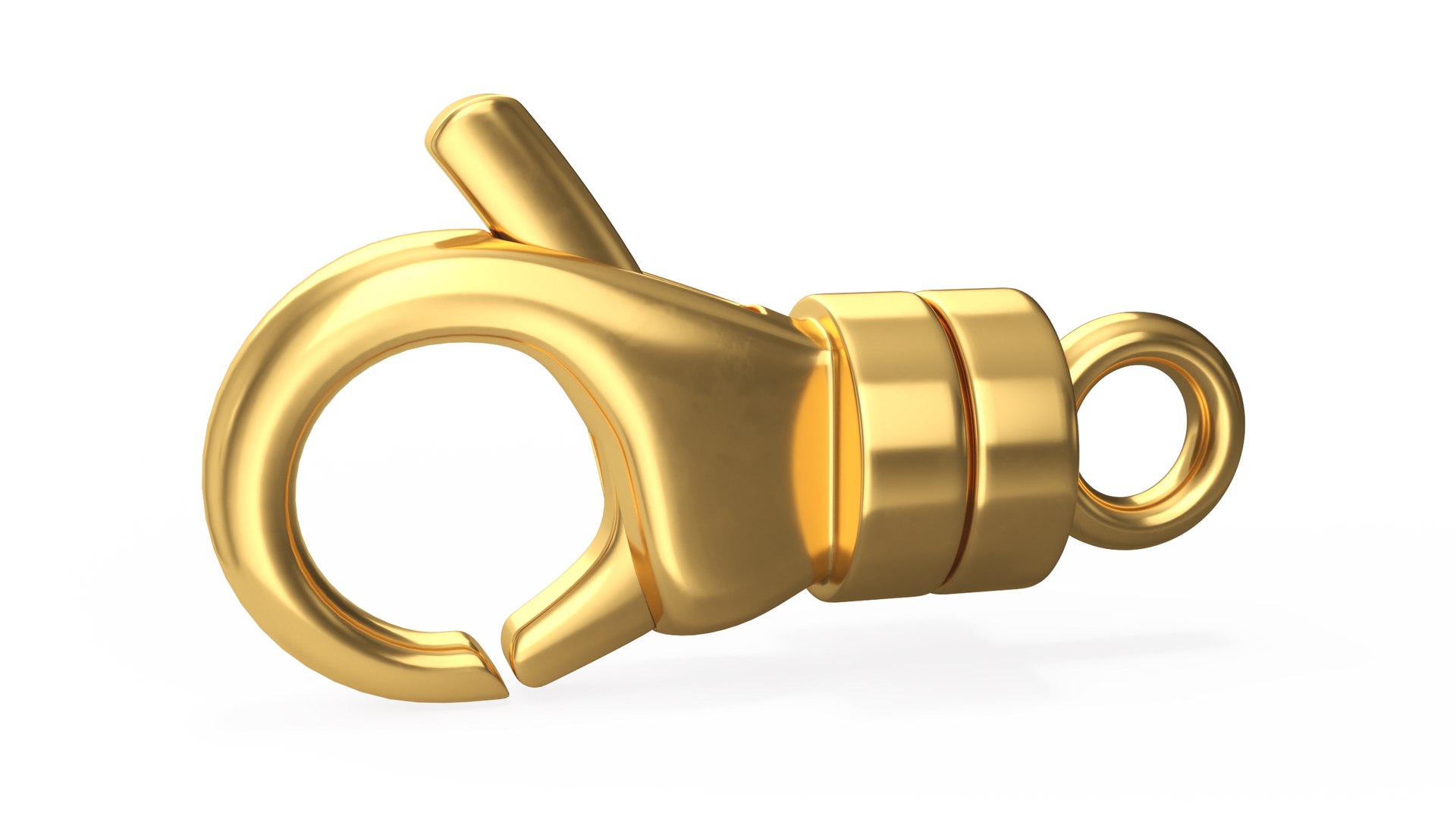 Lobster Claw Golden Bracelet Clasp 3D Model - TurboSquid 2123549