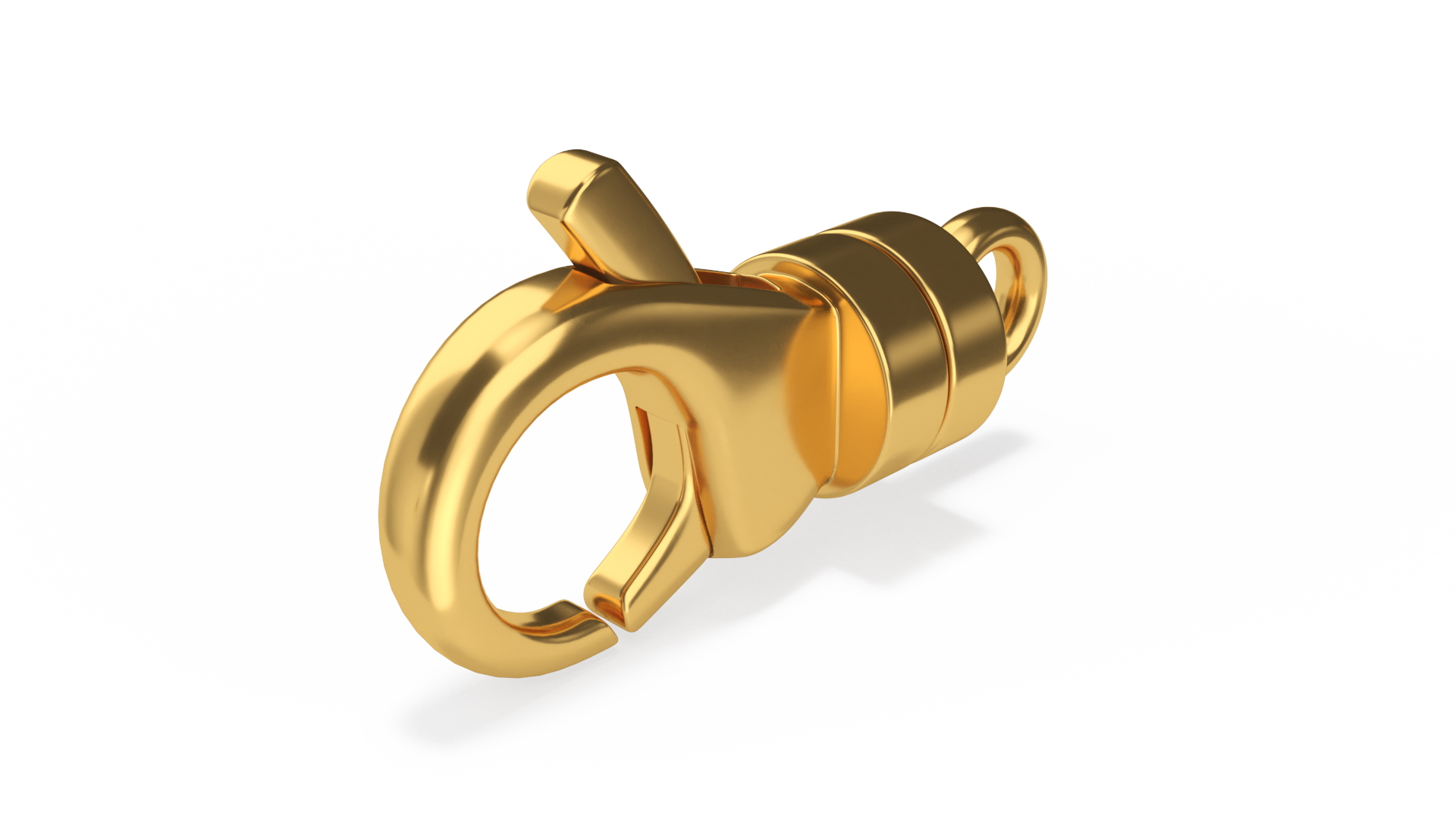 Lobster Claw Golden Bracelet Clasp 3D Model - TurboSquid 2123549