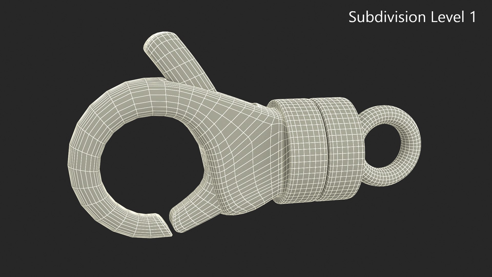 Lobster Claw Golden Bracelet Clasp 3D Model - TurboSquid 2123549