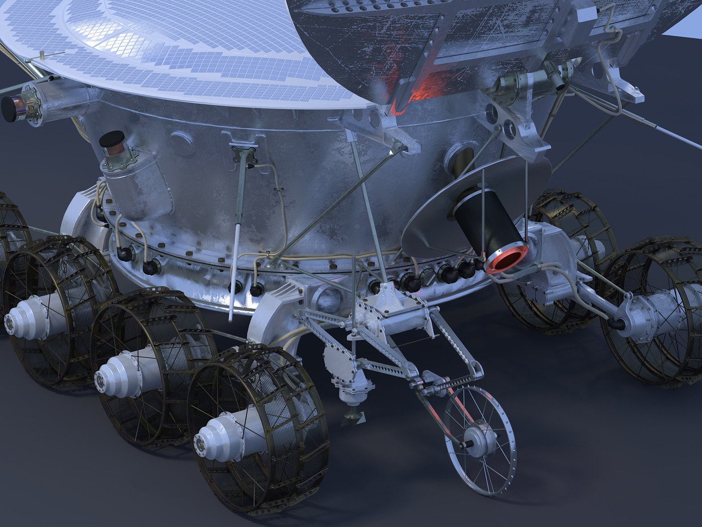 3d Model Lunokhod-2 Lunar Rovers