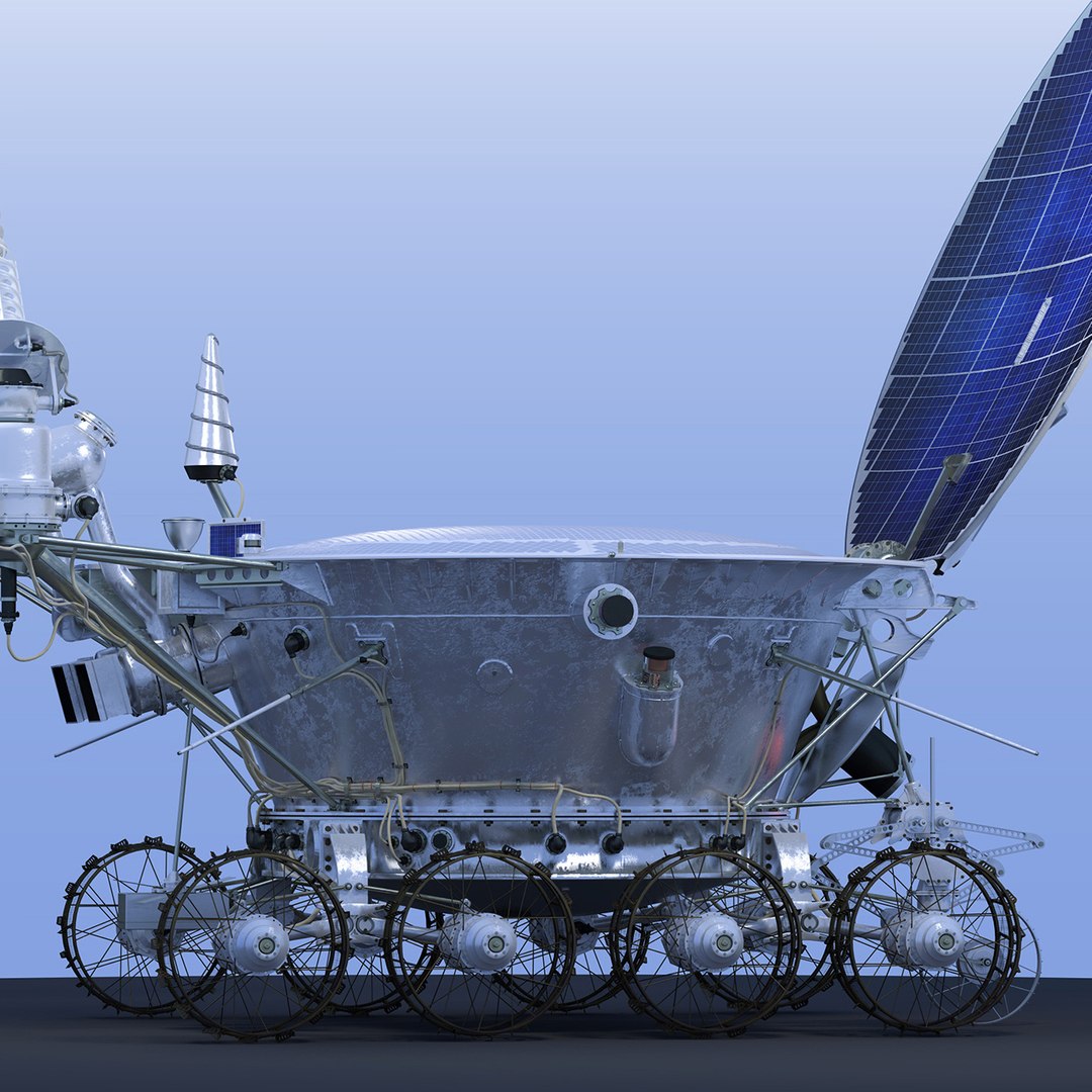 3d Model Lunokhod-2 Lunar Rovers
