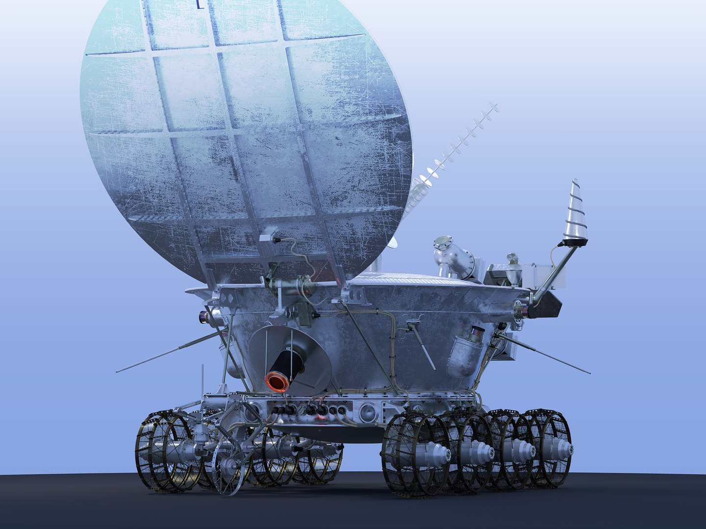 3d Model Lunokhod-2 Lunar Rovers