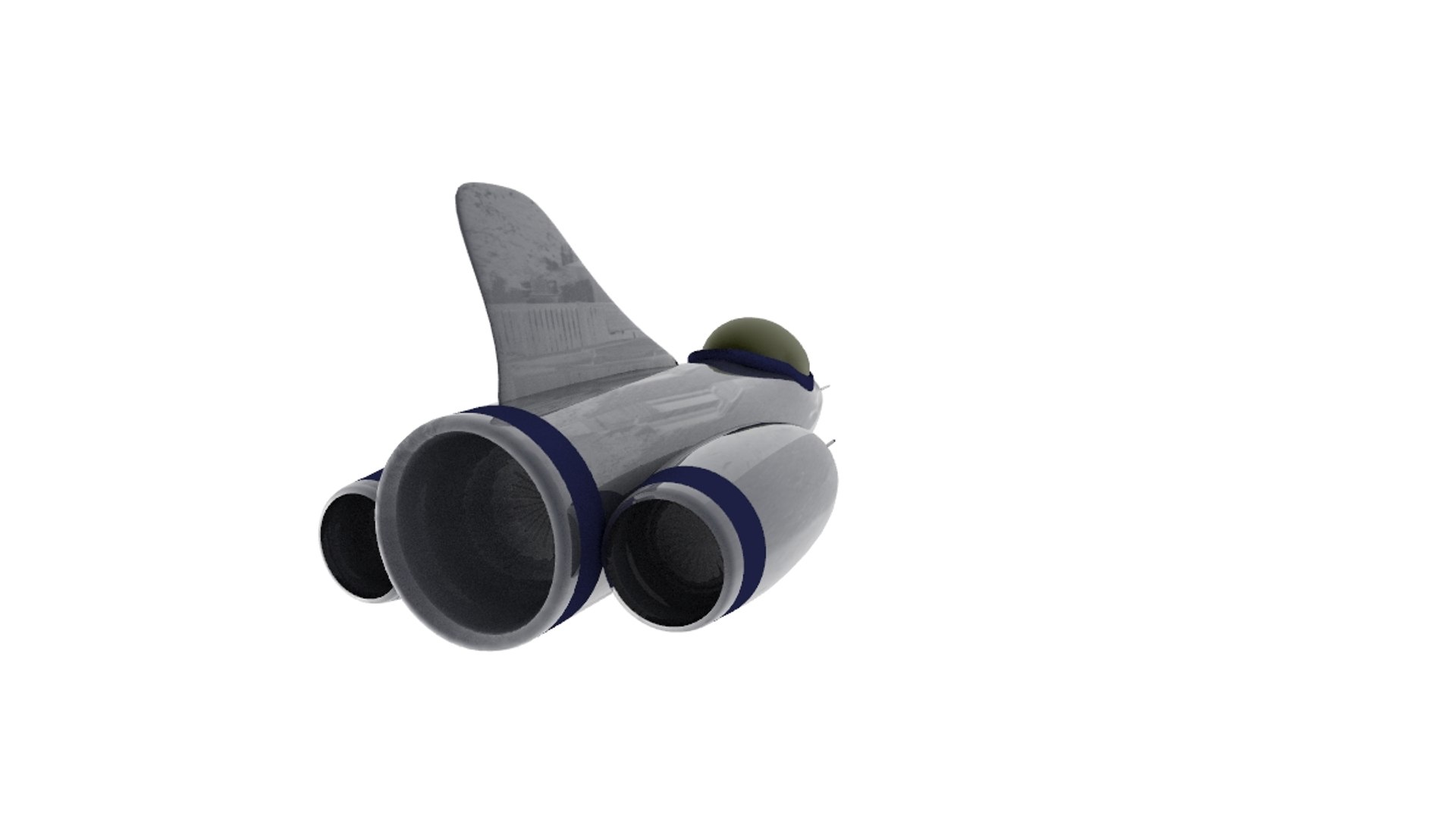 3d rocket ship model