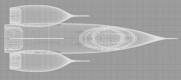 3d rocket ship model