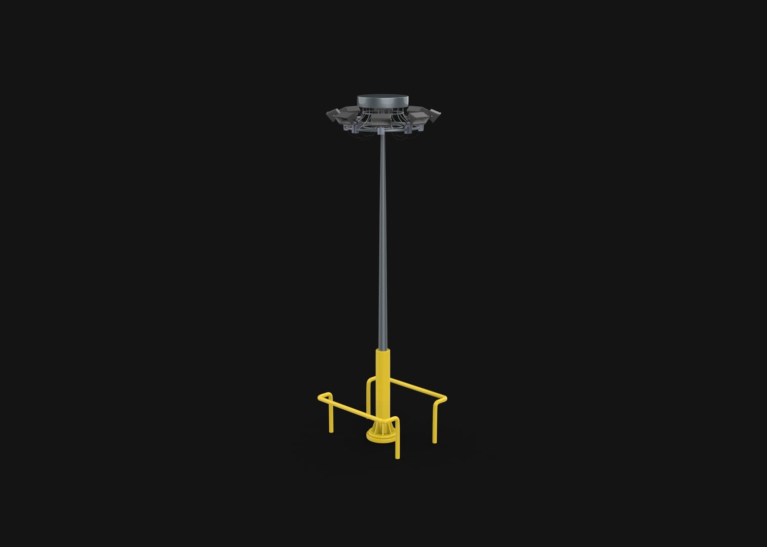 High Mast Lighting Tower 3D Model 3D Model - TurboSquid 2360476